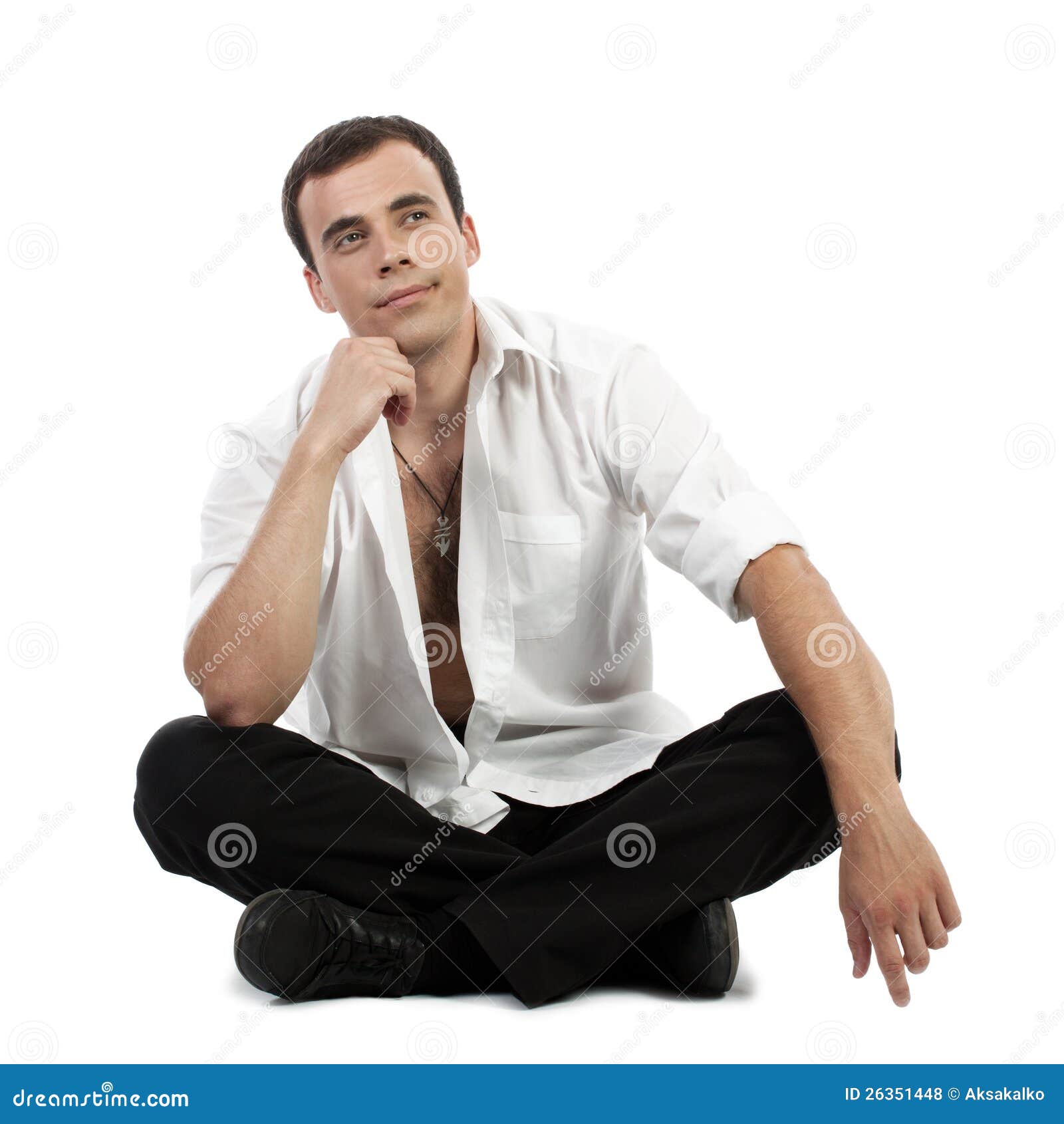 Young man looking up stock photo. Image of isolated, relaxed - 26351448