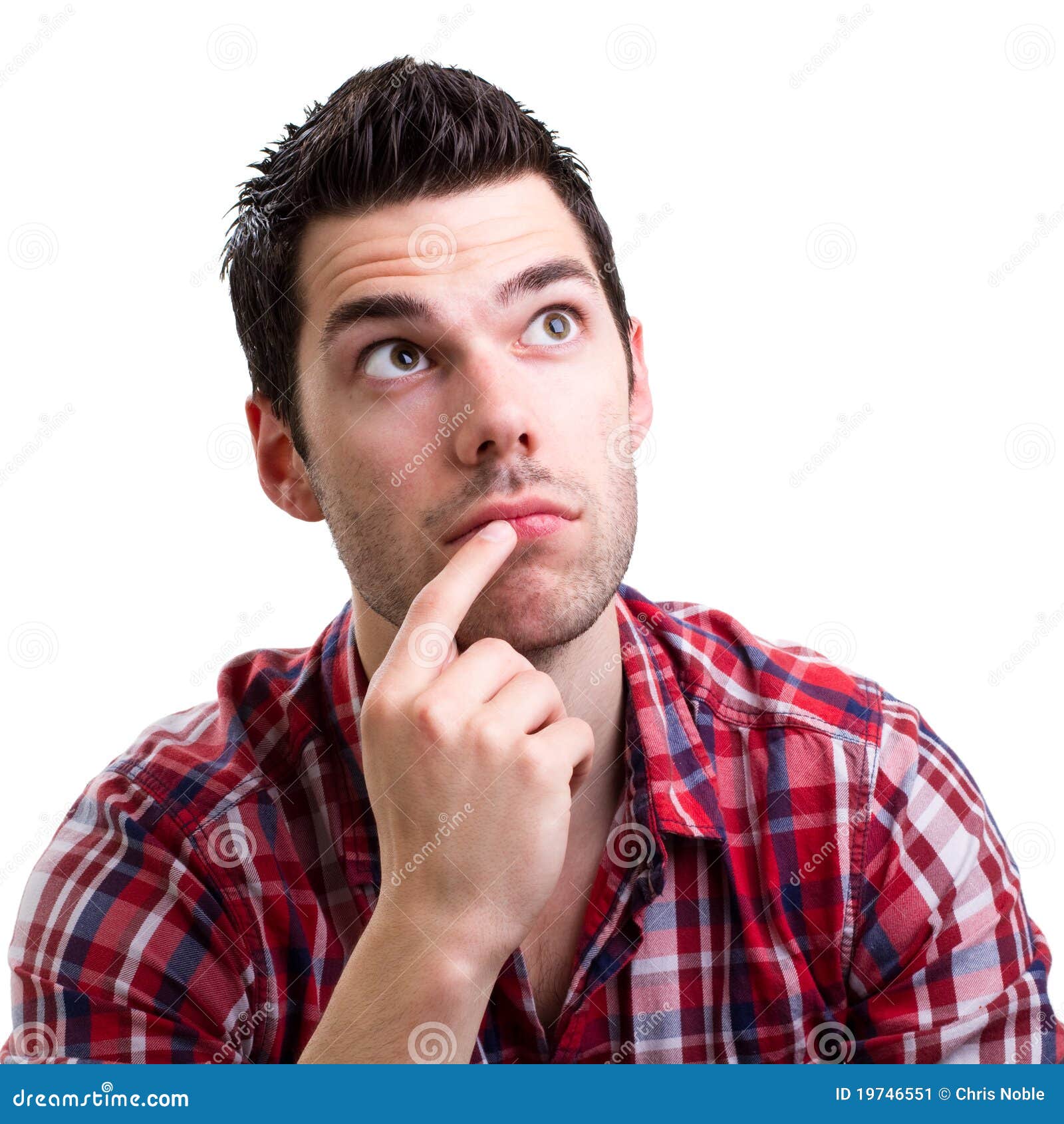 Young Man Making a Decision Stock Image - Image of person, looking ...