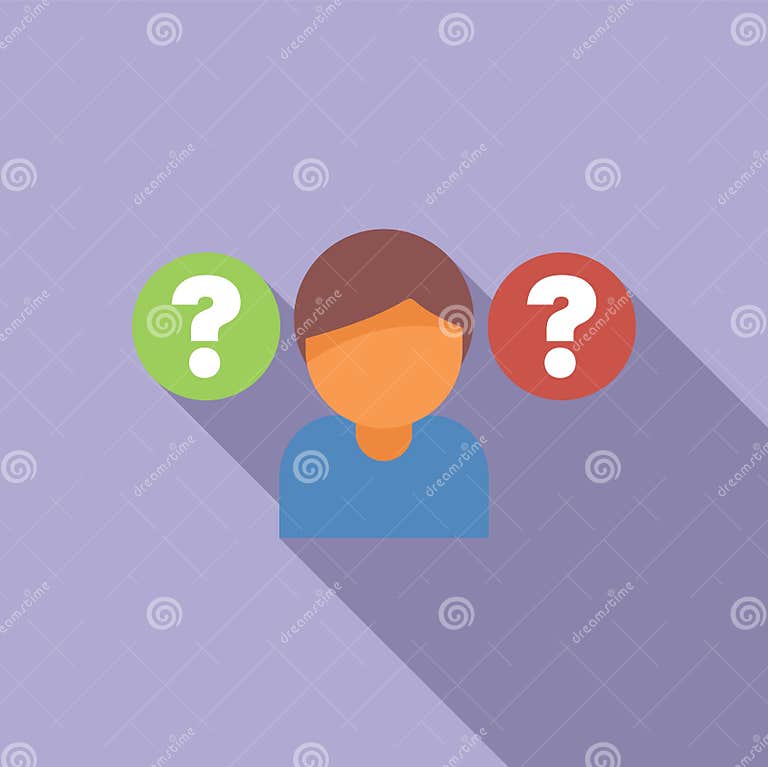 Young Man Making a Decision with Question Marks, Choosing the Right ...