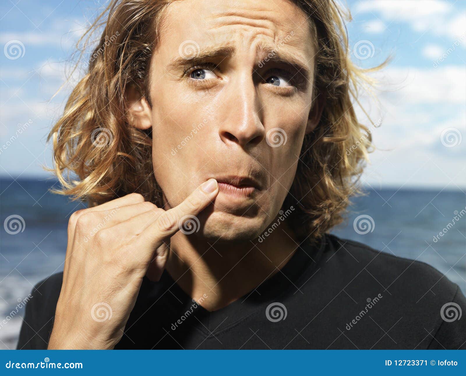 Young Man Making Funny Expression Stock Image - Image of outside, focus ...