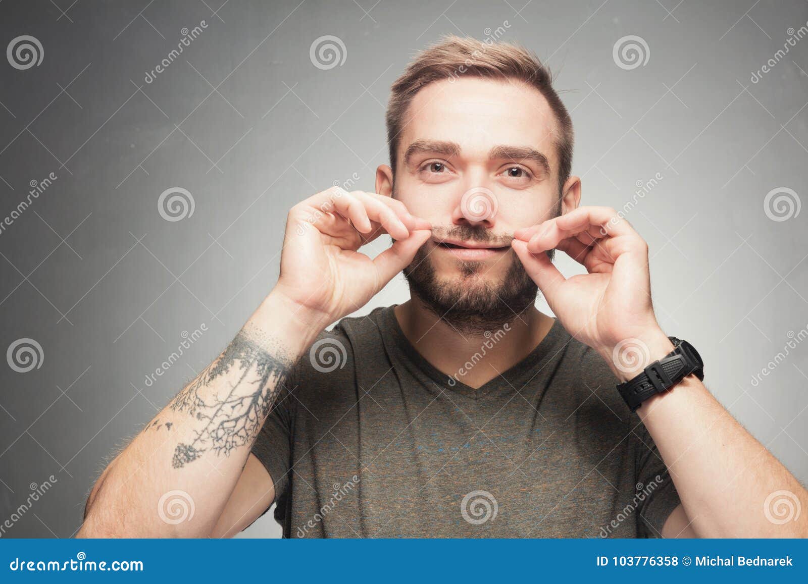 Young Man Making Funny Silly Face Stock Photo - Image of hand ...
