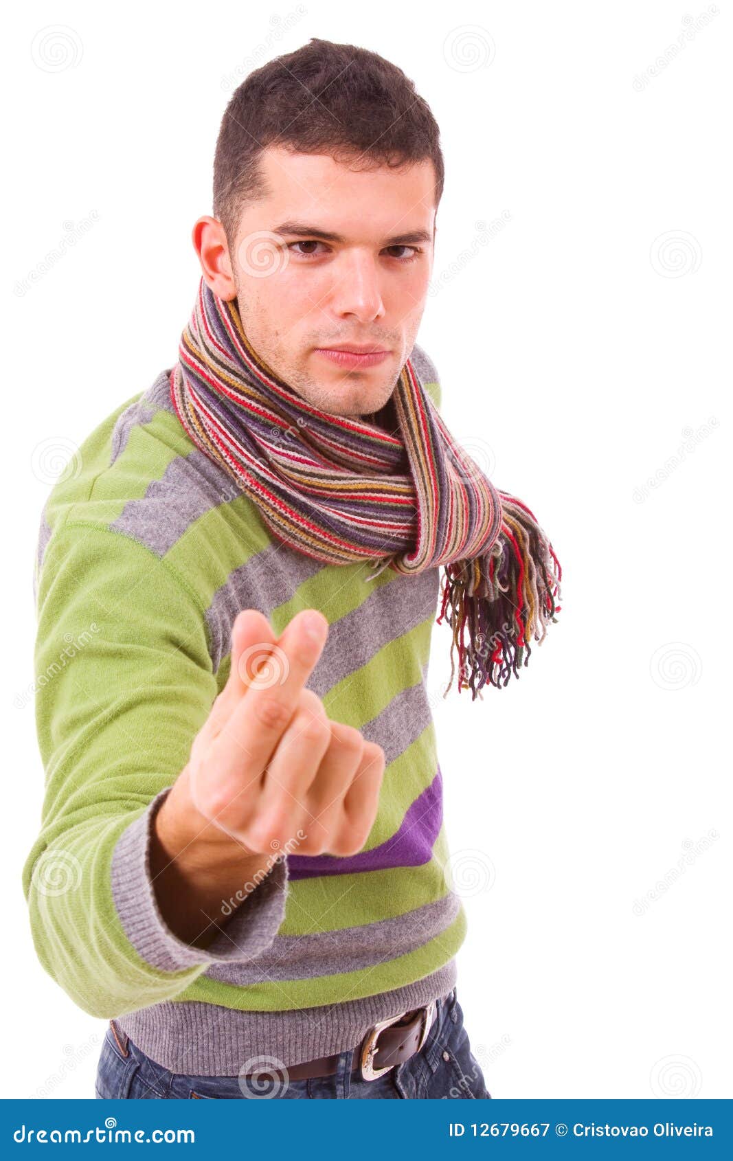 A Young Man Making Gesture with His Hands Stock Image - Image of ...