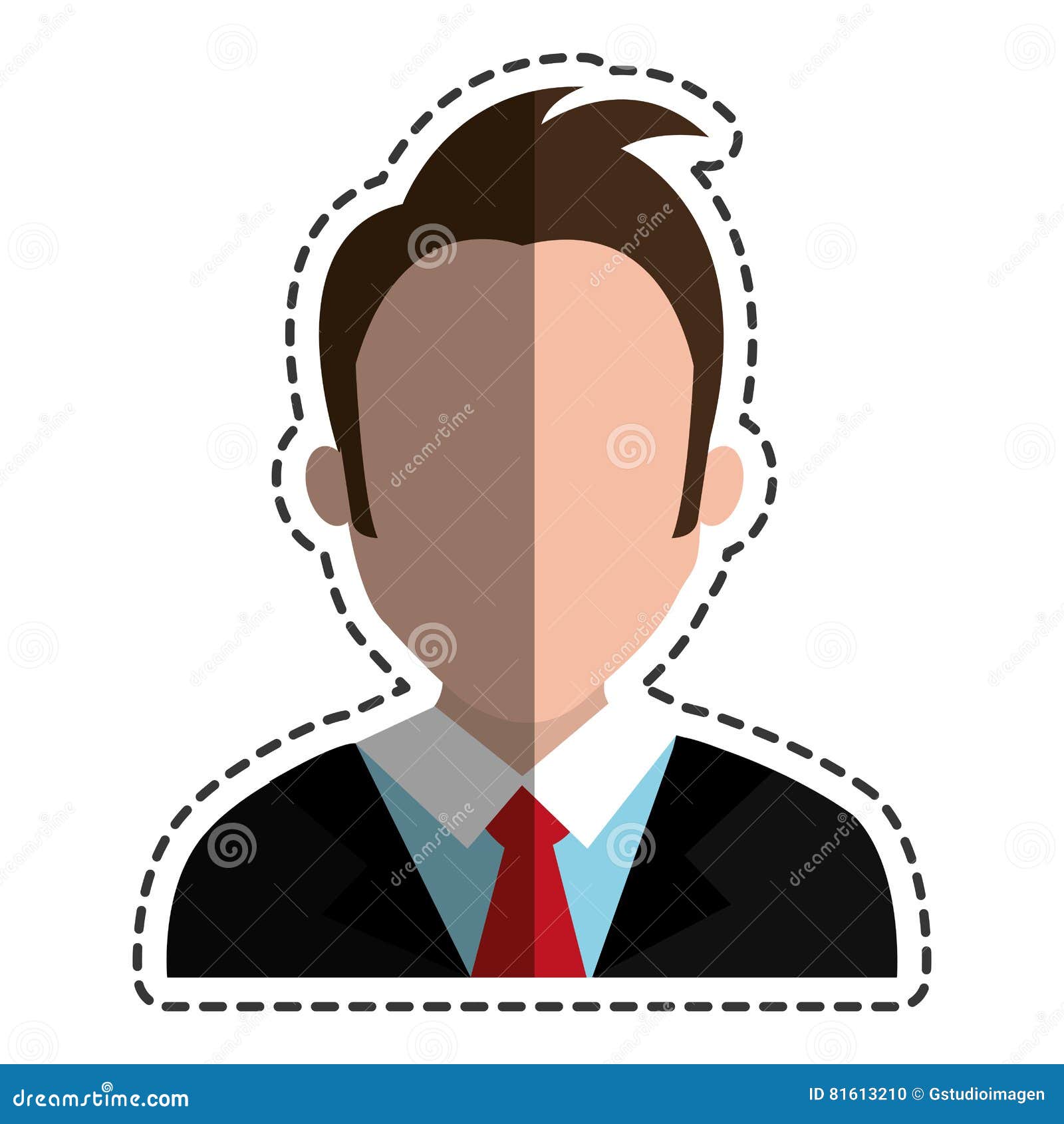 Young man male avatar stock vector. Illustration of happy - 81613210