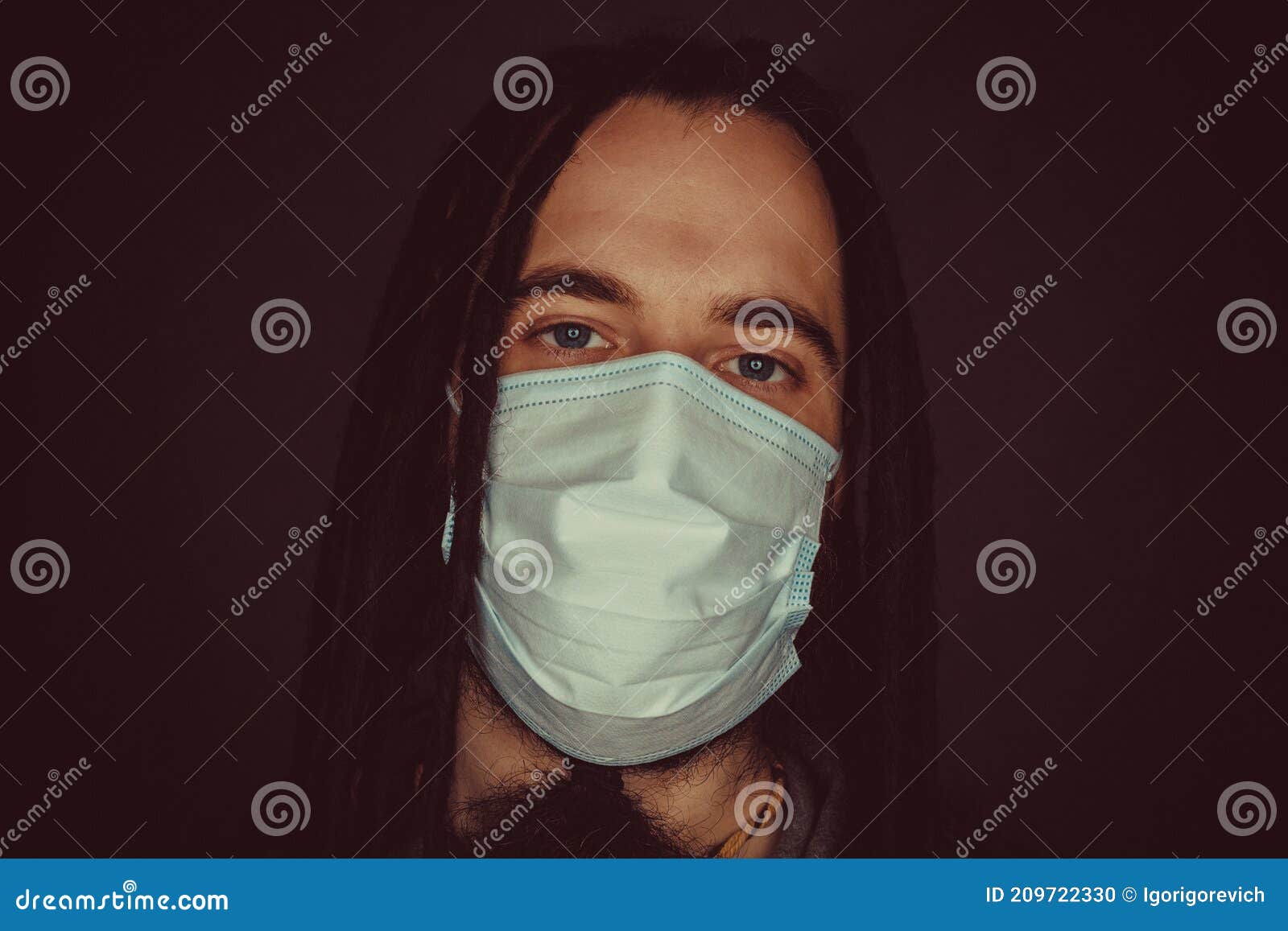 Young man in mask stock photo. Image of lifestyle, covid - 209722330