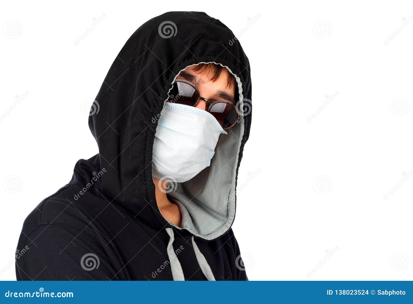 Young Man in the Mask stock photo. Image of cowl, riot - 138023524