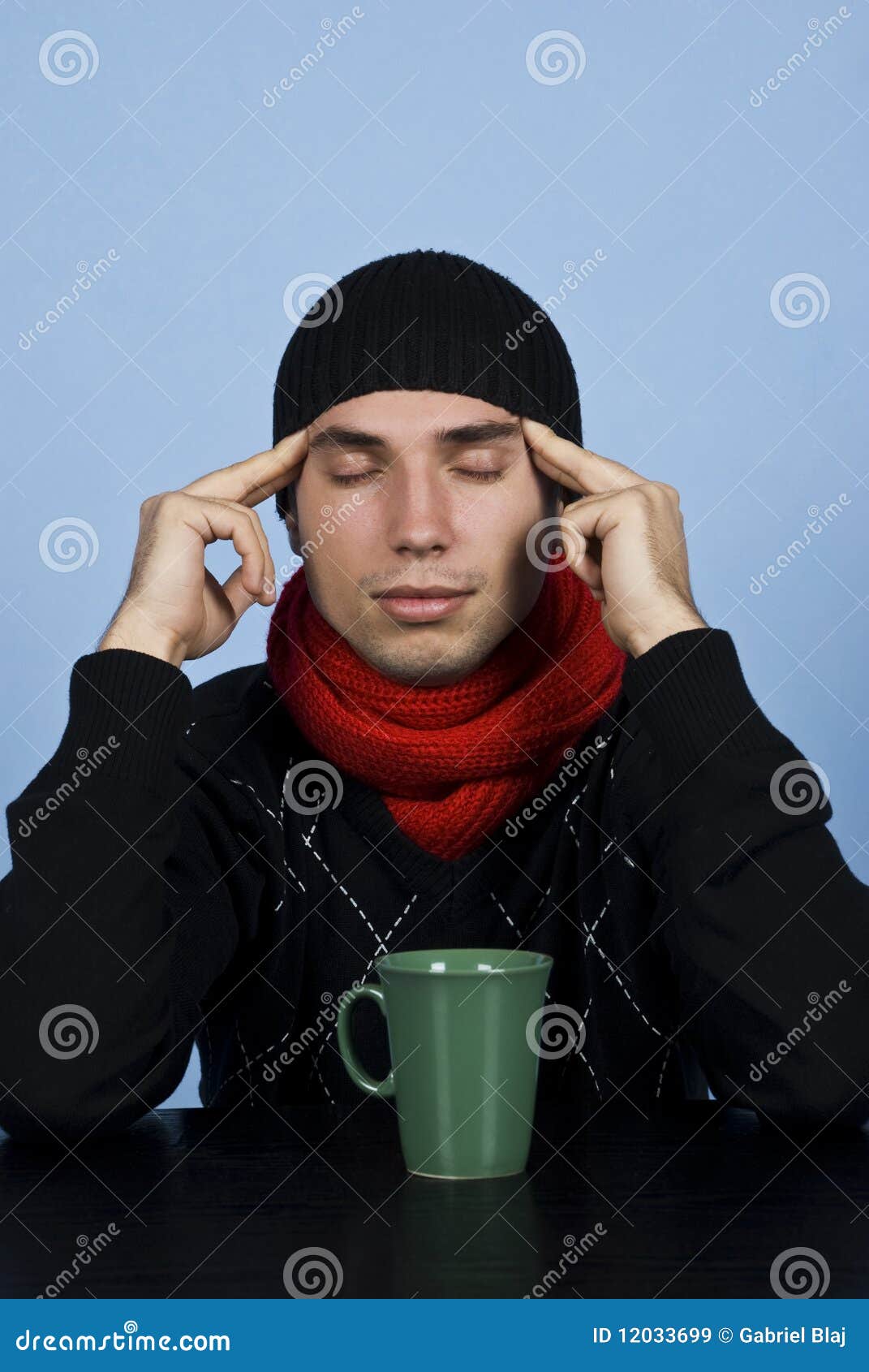 Young man meditate stock image. Image of portrait, person - 12033699