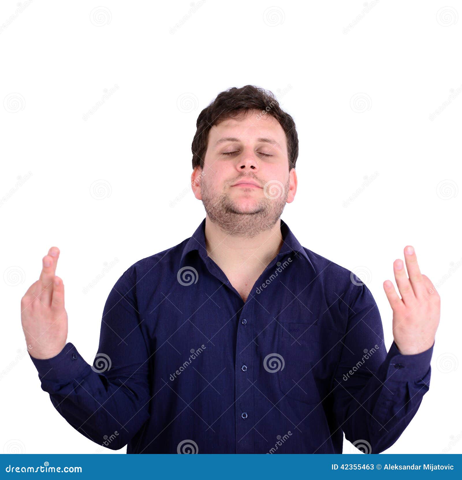 Young Man in Meditation Zen Mode Stock Image - Image of mode ...