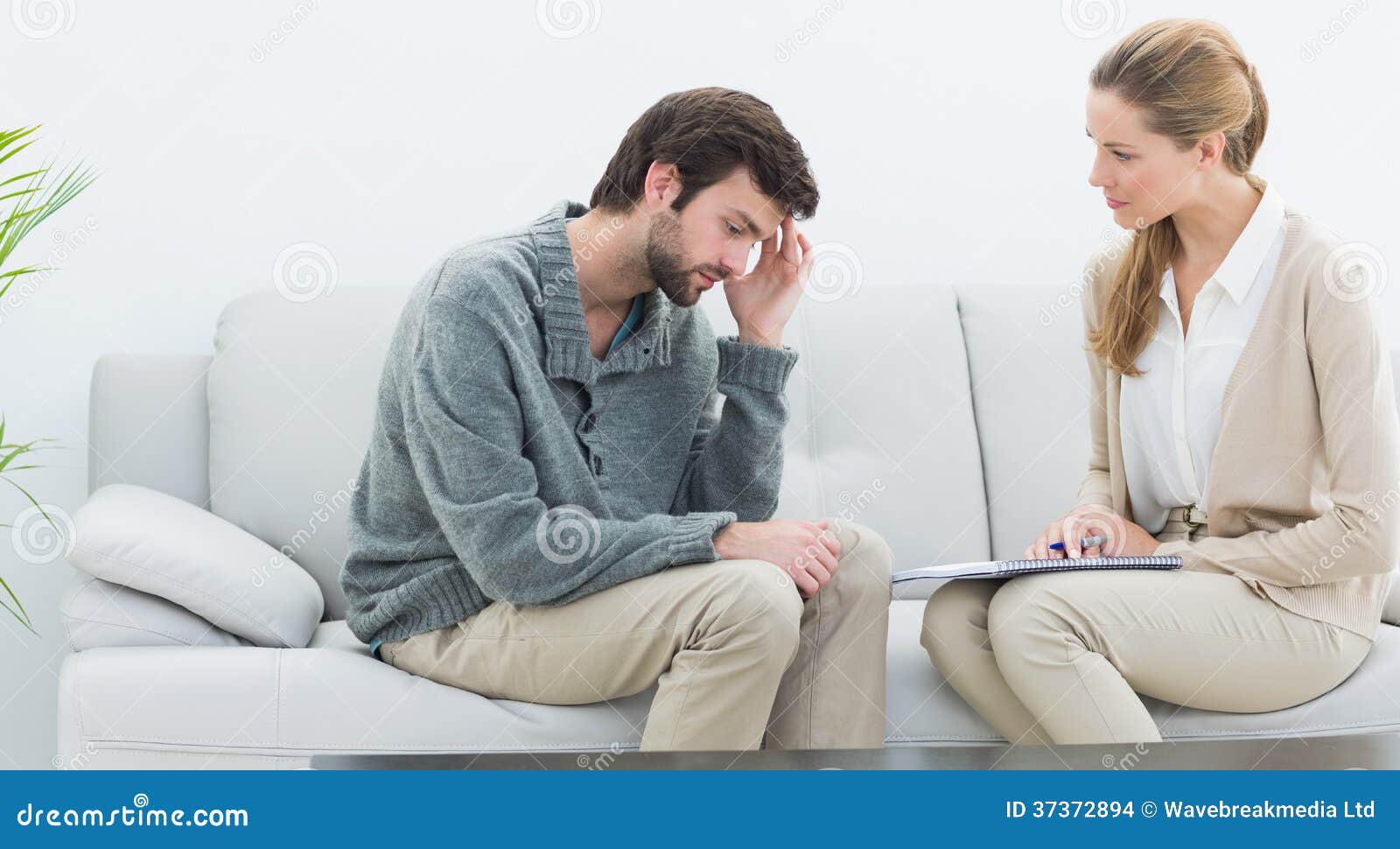 Young Man in Meeting with a Psychologist Stock Photo - Image of ...