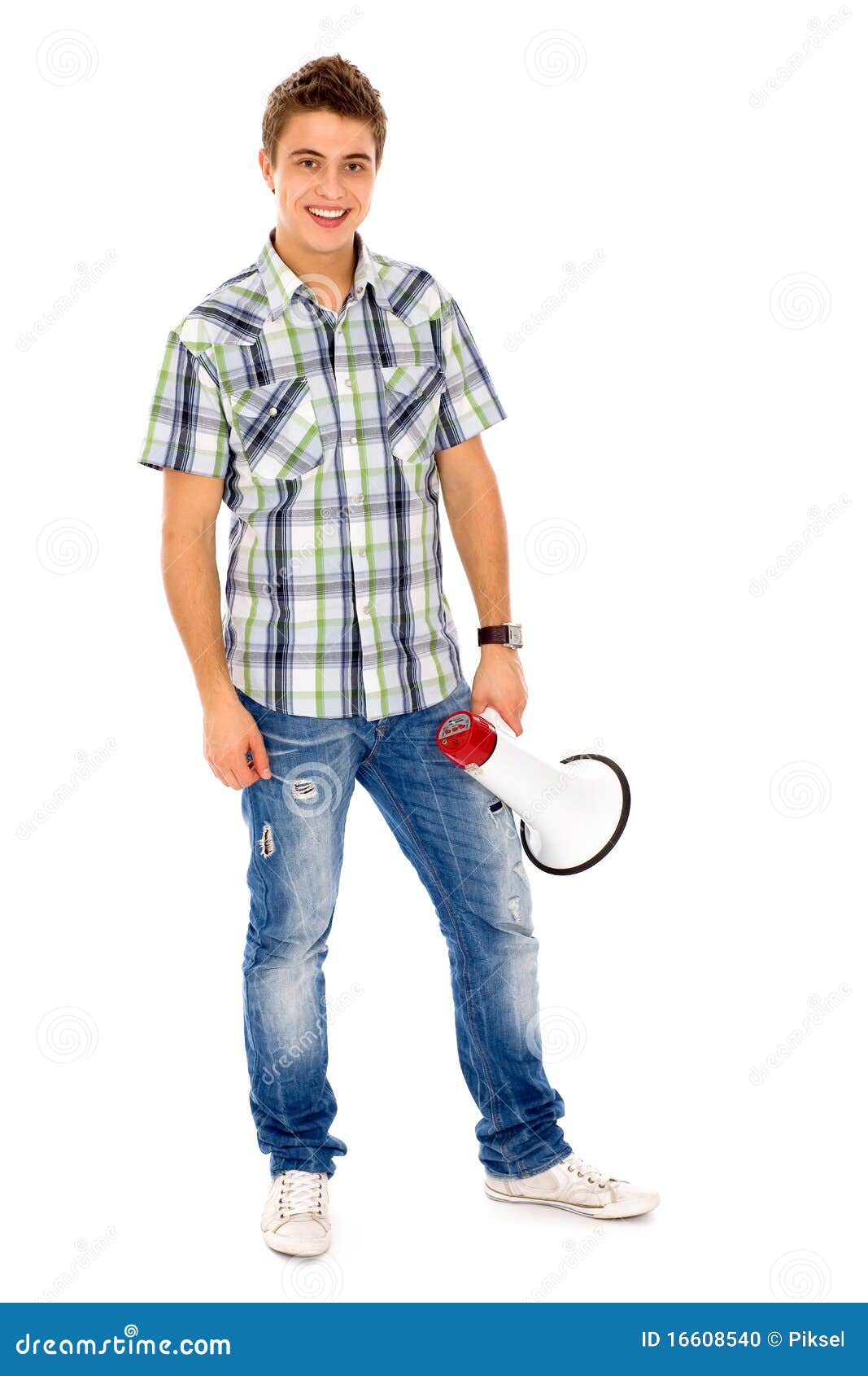 Young man with Megaphone stock photo. Image of isolated - 16608540 Young man with Megaphone stock photo. Image of isolated - 16608540