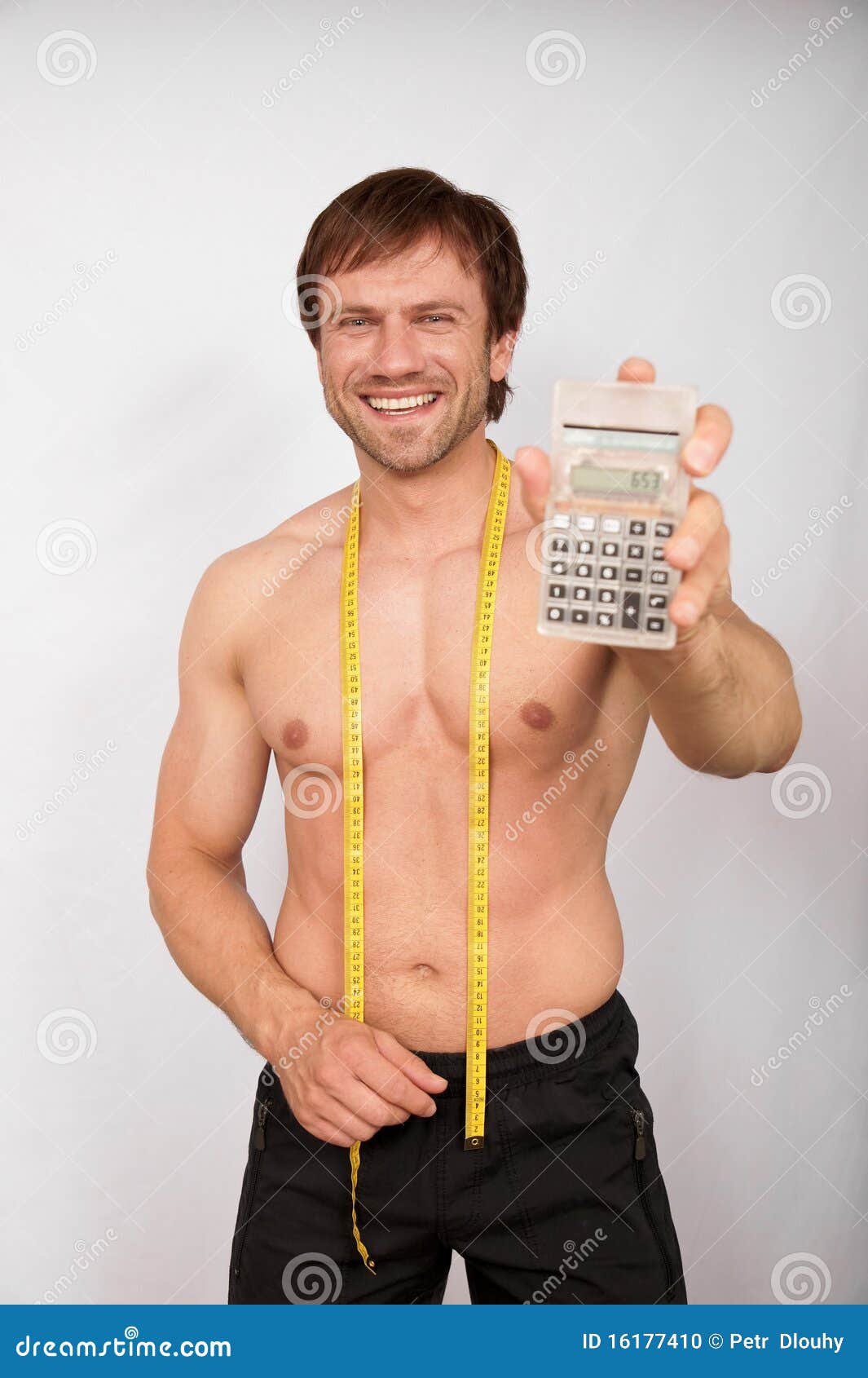 Young man with meter stock photo. Image of male, slim - 16177410