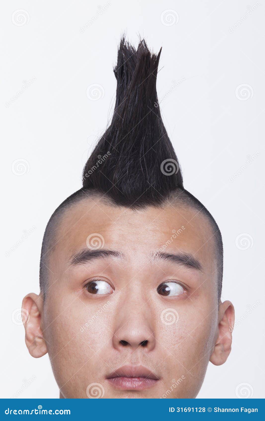 Young Man with Mohawk Close-up Stock Photo - Image of chinese, mohawk ...