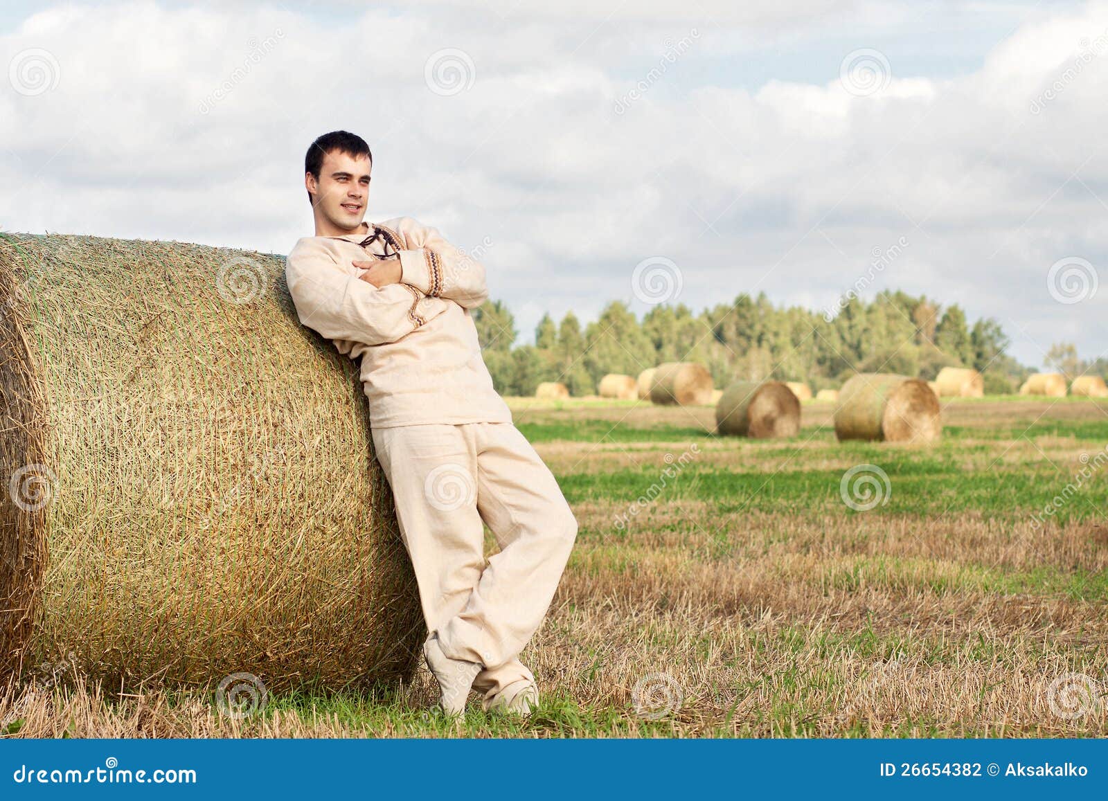 Young Man in National Rustic Costume Stock Photo - Image of person ...