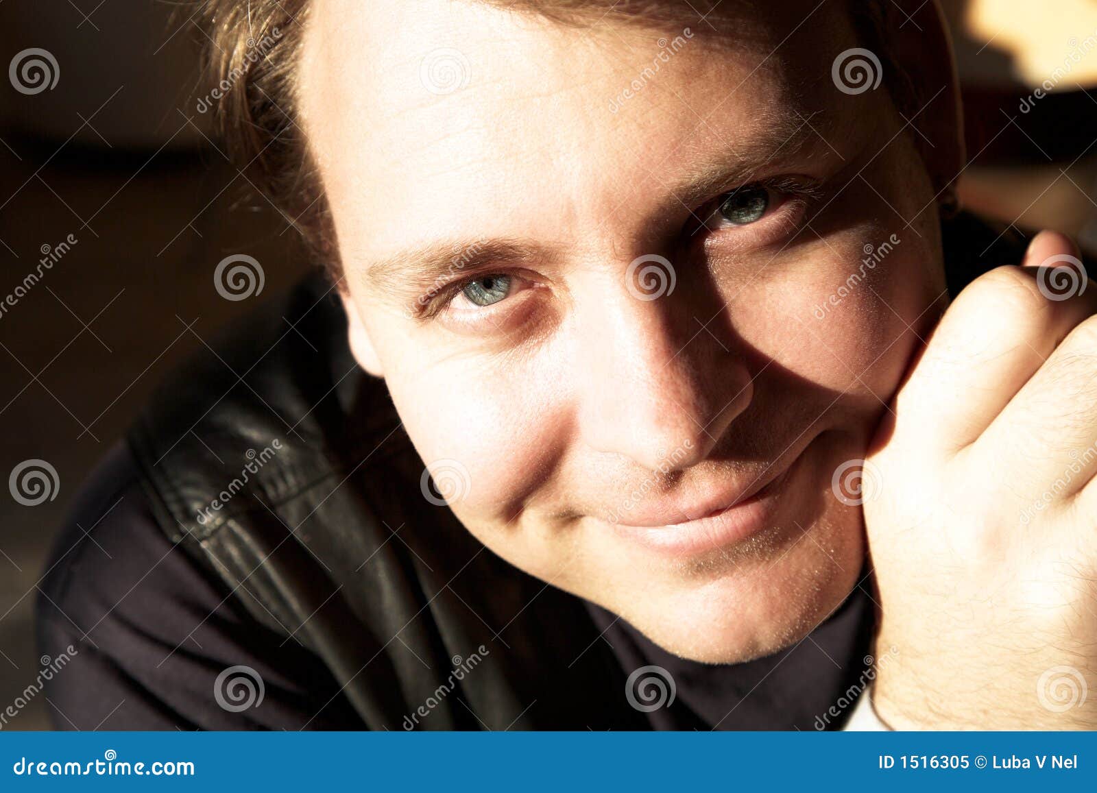 Young man in natural light stock image. Image of looking - 1516305