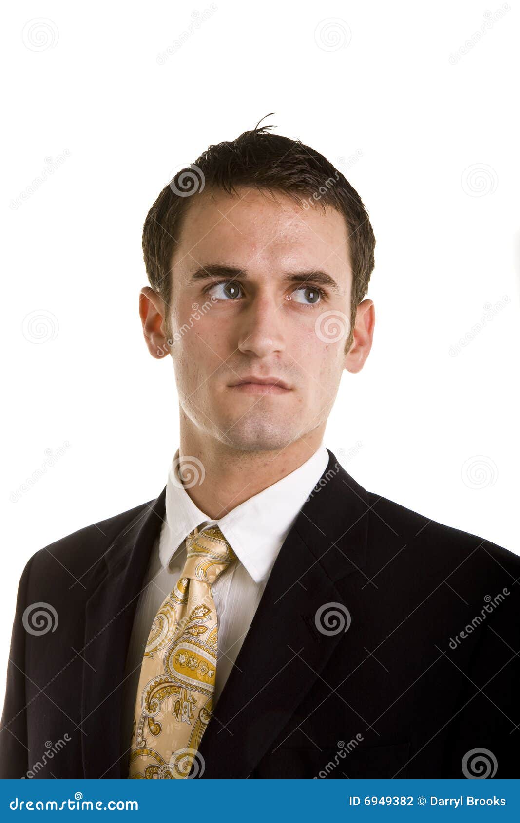 Young Man in Nice Suit Looking To Left Stock Photo - Image of ...