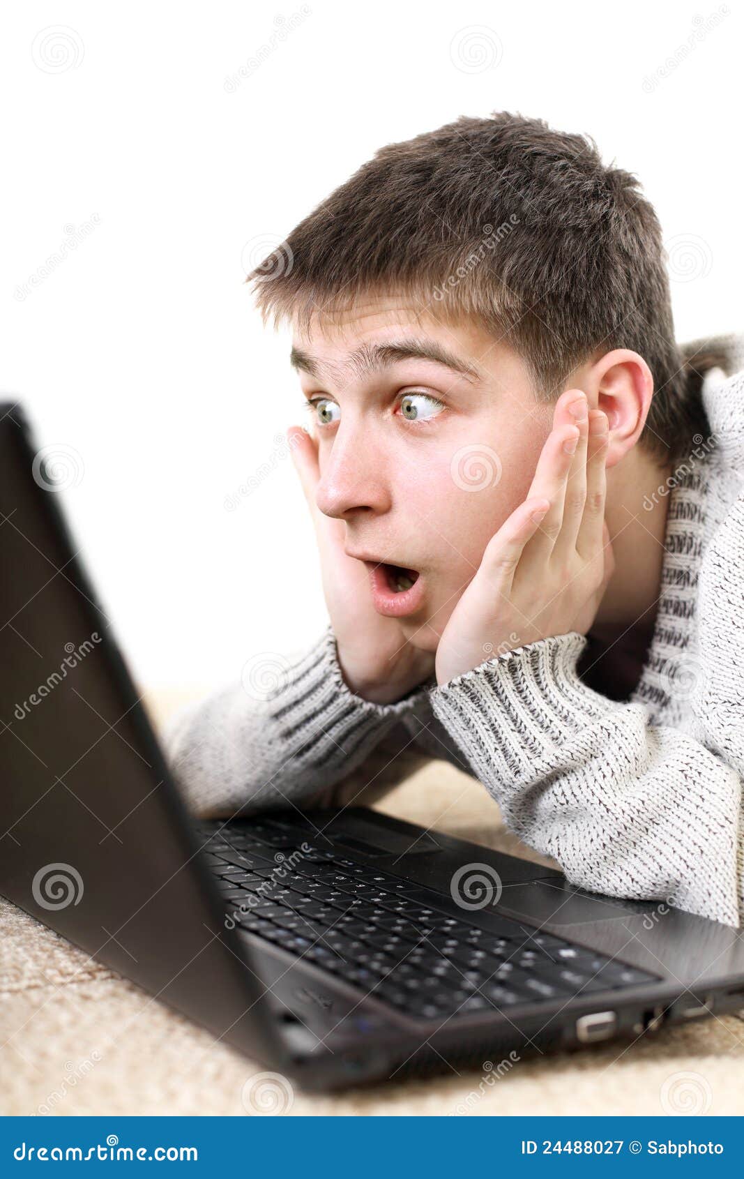 Young man with notebook stock image. Image of attractive - 24488027