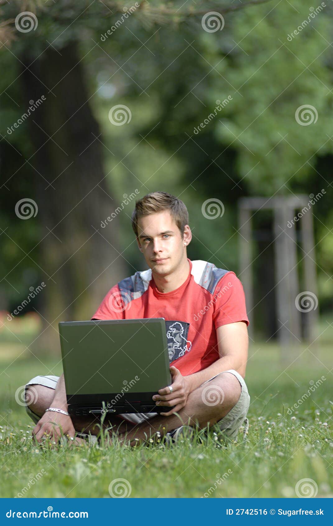 Young man with notebook stock photo. Image of enjoyment - 2742516