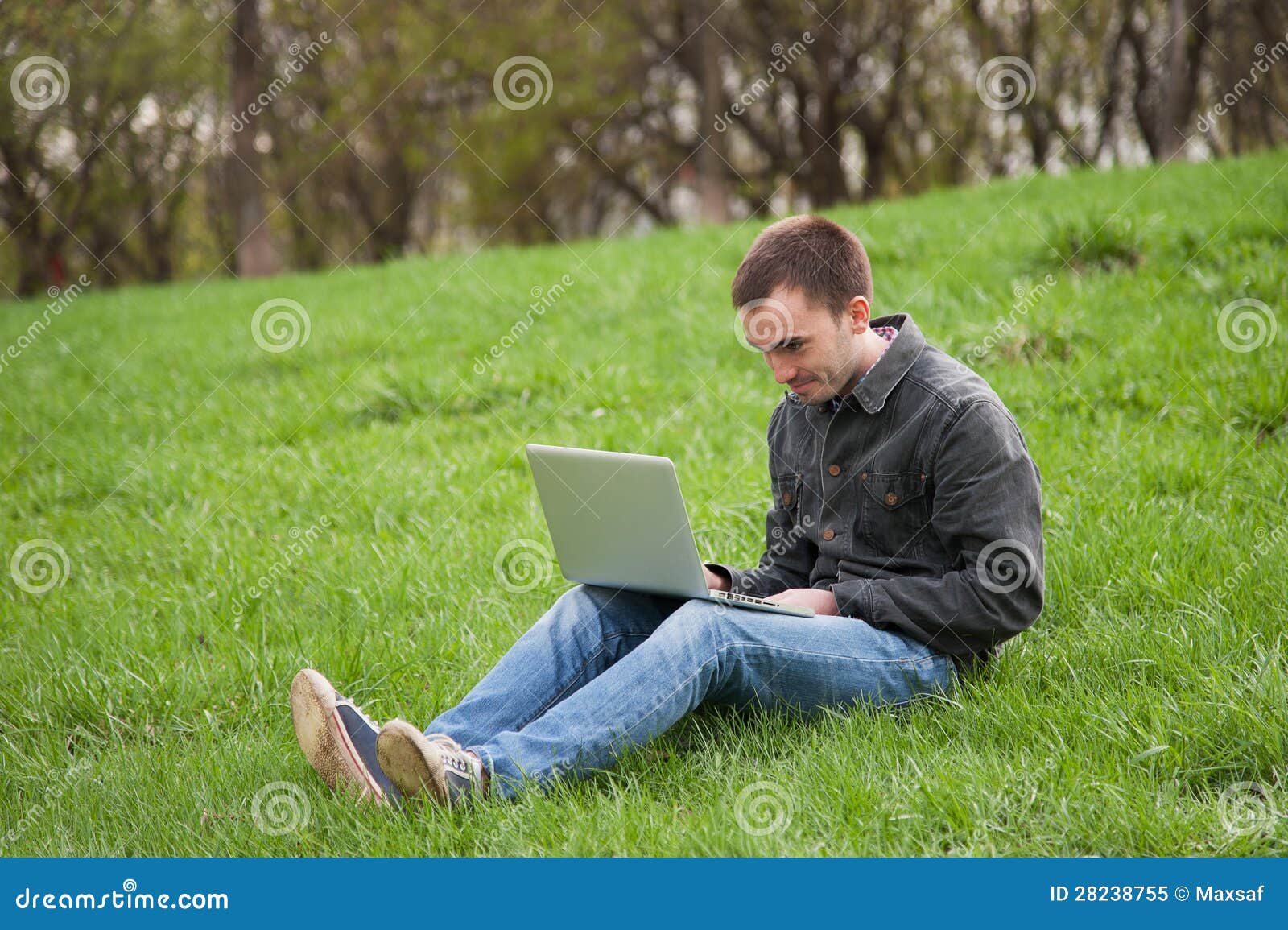 Young man with notebook stock image. Image of happy, relax - 28238755