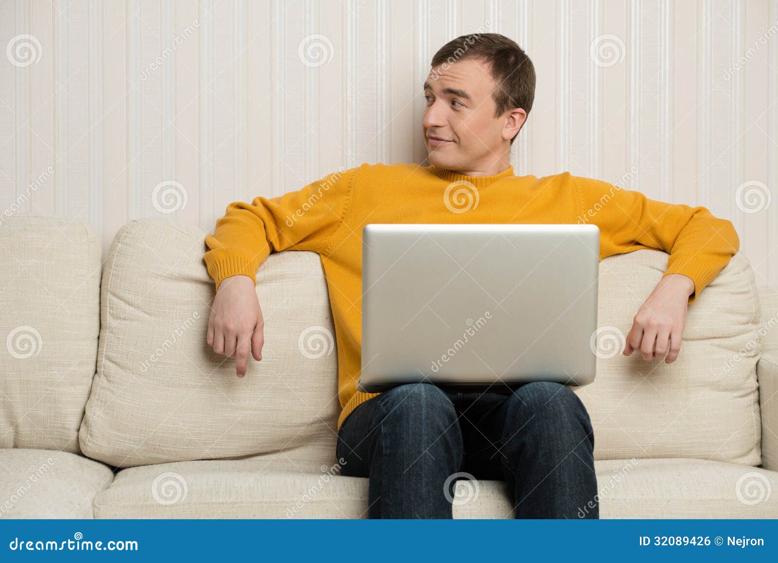 Young man with notebook stock photo. Image of smile, cardigan - 32089426