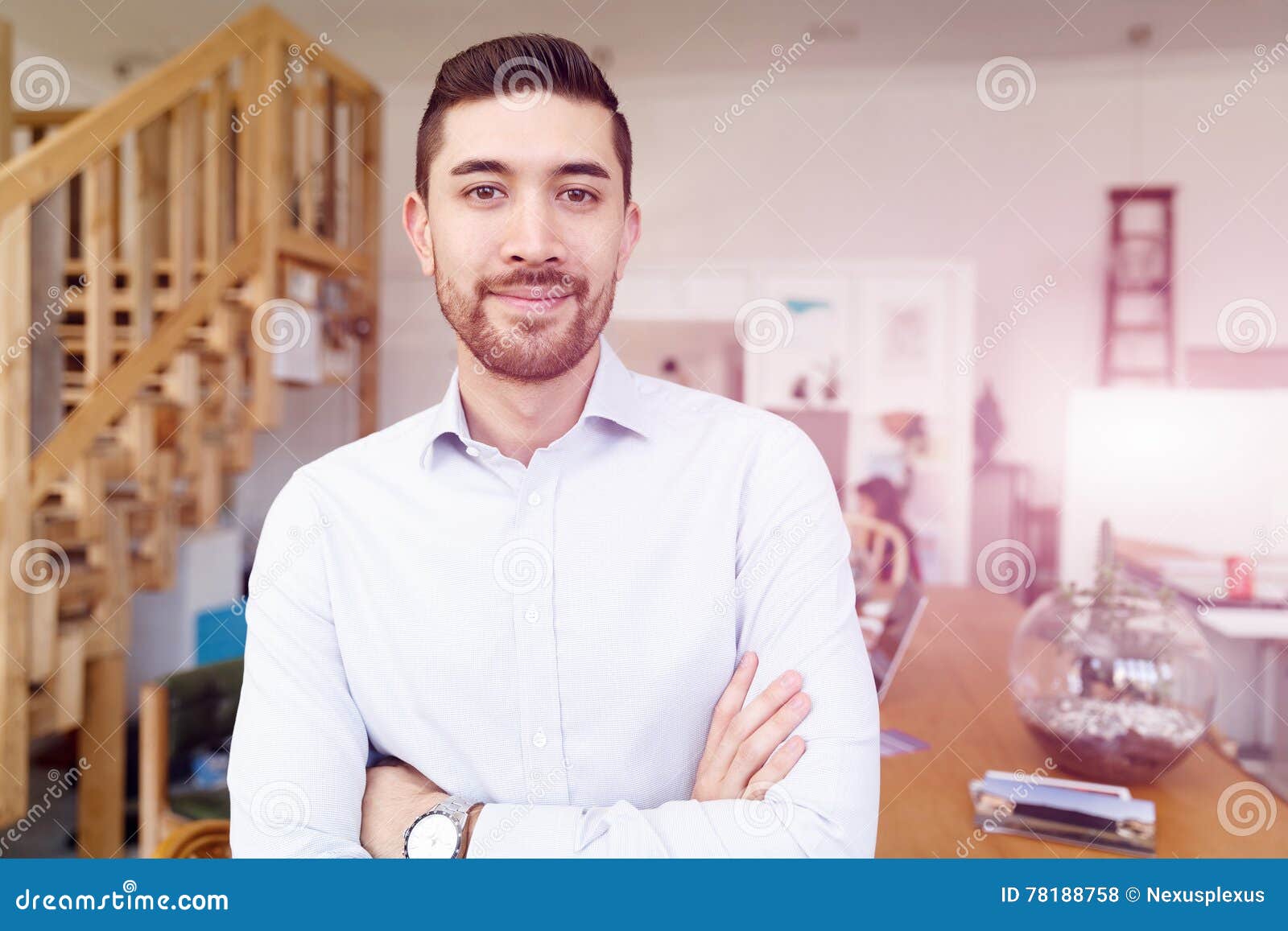 Young man in offfice stock photo. Image of people, looking - 78188758