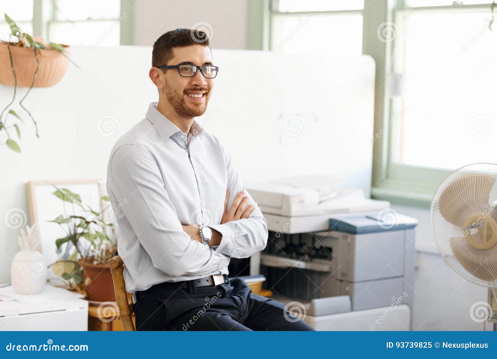 Young man in offfice stock image. Image of internet, business - 93739825