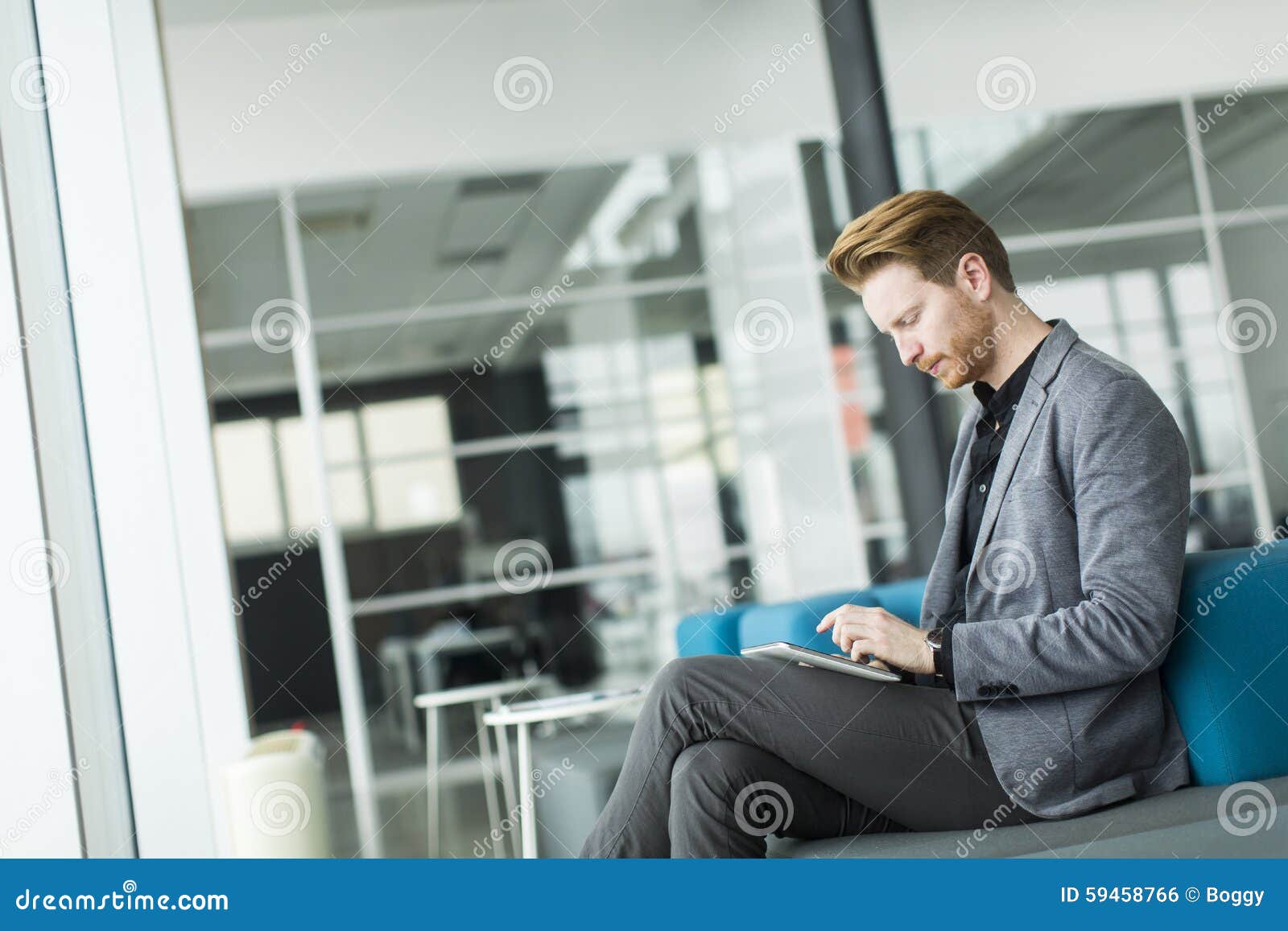 Young man in the office stock photo. Image of caucasian - 59458766