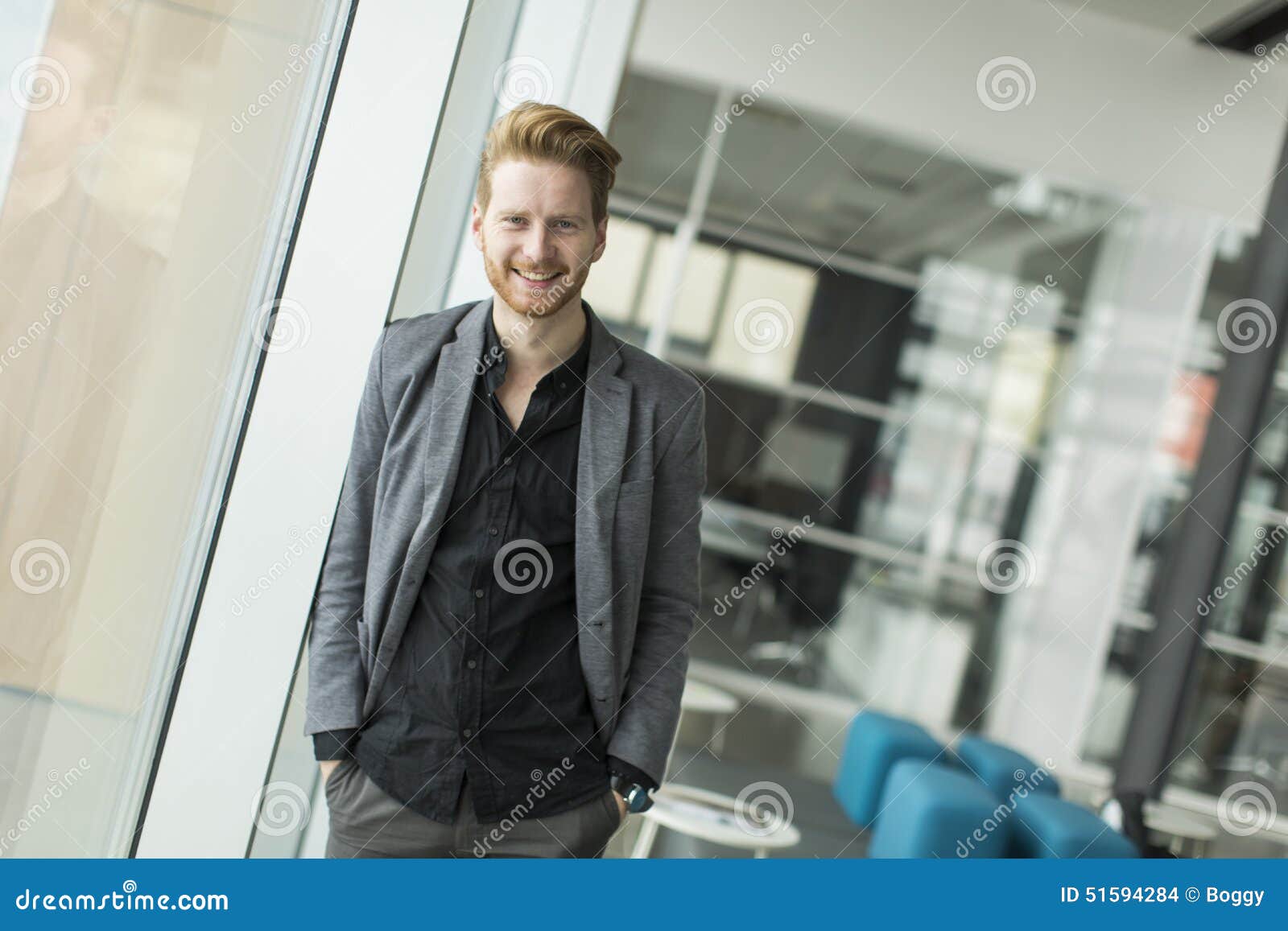 Young man in the office stock photo. Image of casual - 51594284