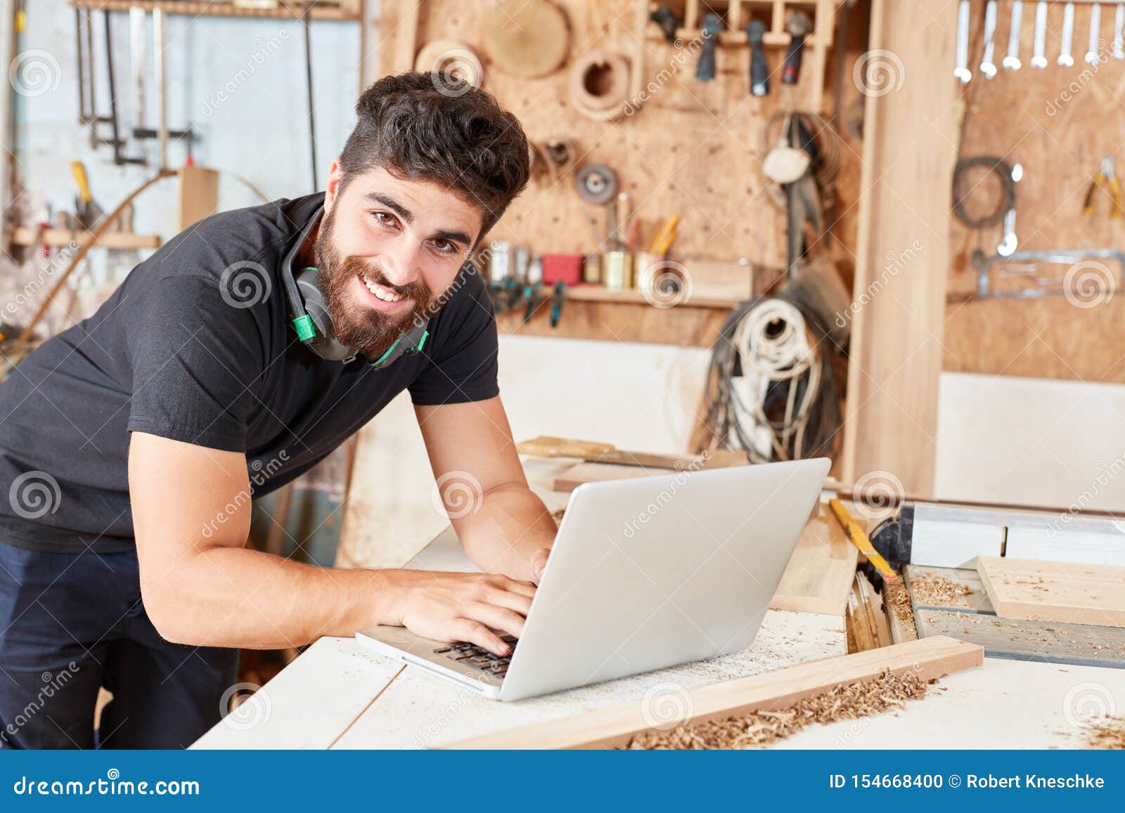 Young Man in Online Customer Service Stock Photo - Image of email ...