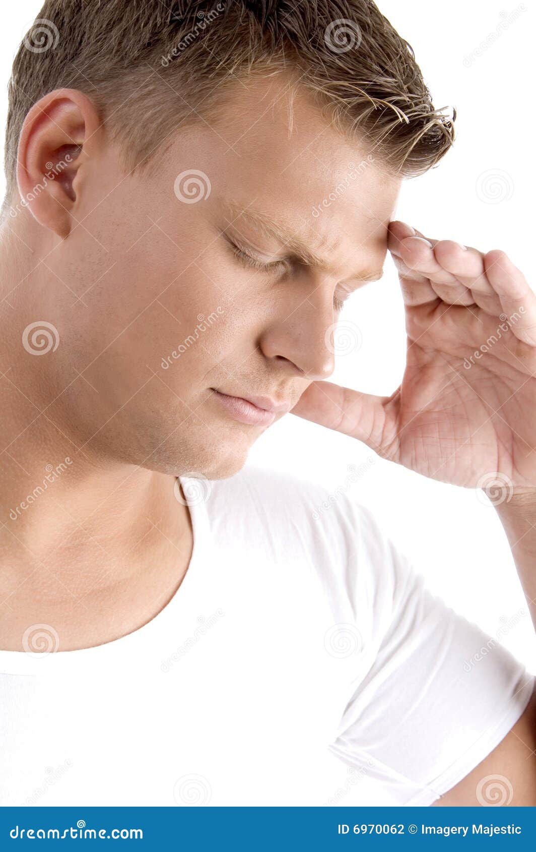 Young man in pain stock photo. Image of young, alone, model - 6970062