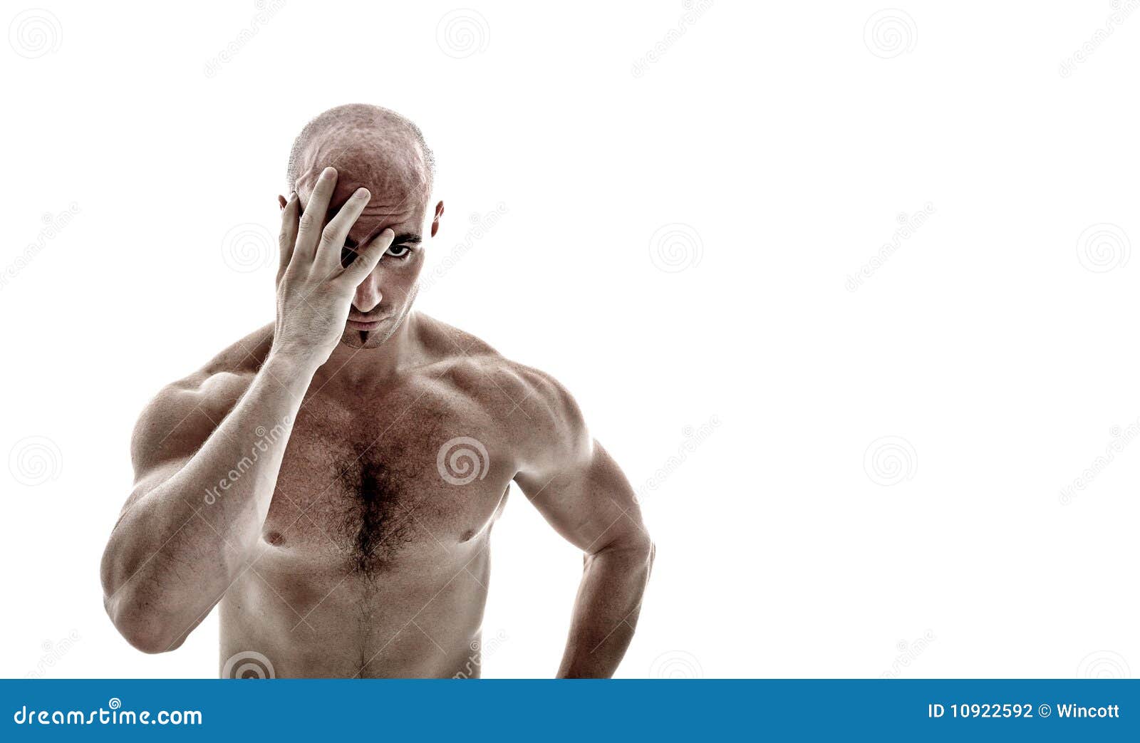 Young Man Peeking through His Hand Stock Photo - Image of caucasian ...