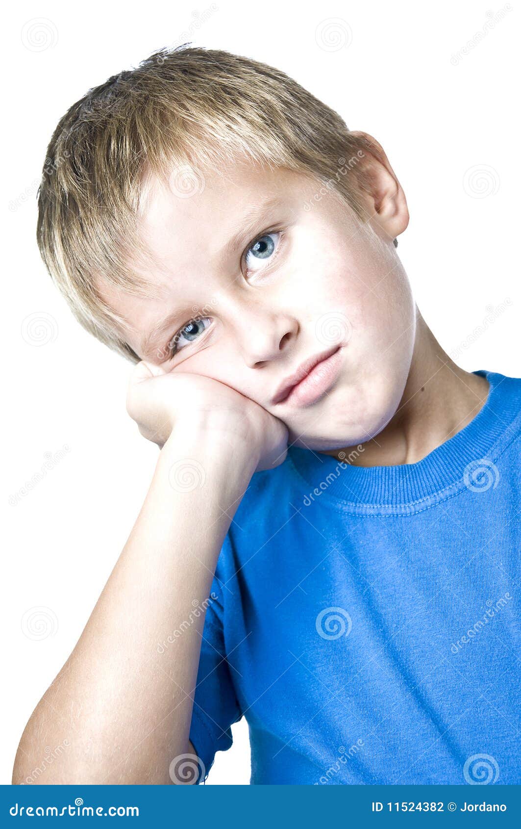 Young Man with a Pensive Expression Stock Photo - Image of unhappy ...
