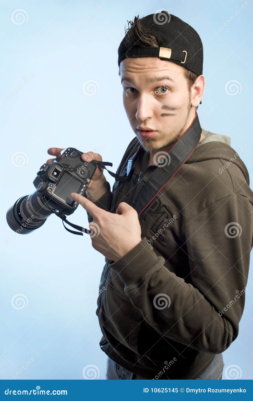 Young Man with a Photo Camera Stock Image - Image of lens, beautiful ...
