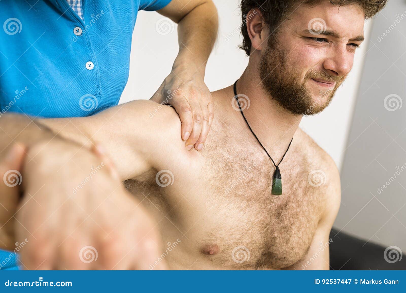Young Man at the Physio Therapy with Pain Stock Image - Image of ...
