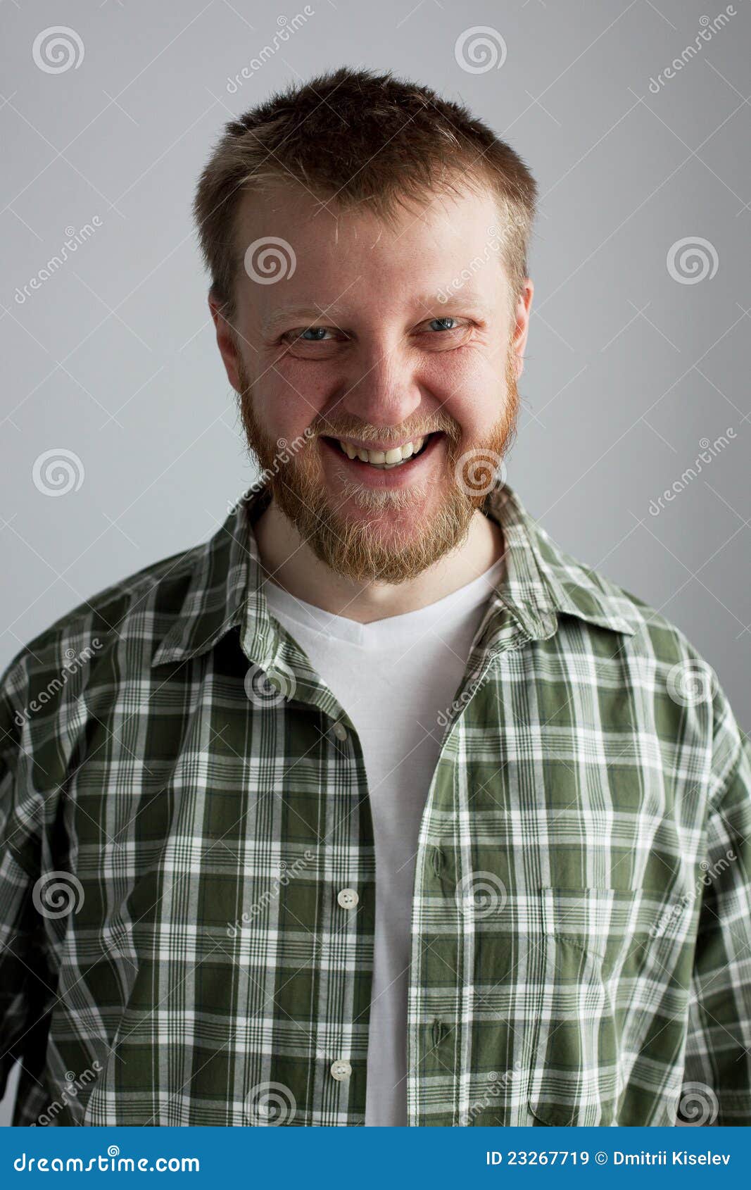 Young man in a plaid shirt stock image. Image of laughter - 23267719