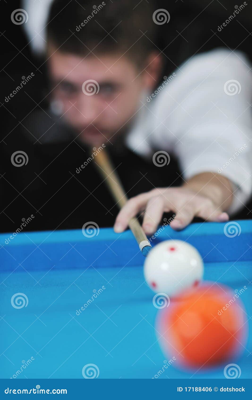 Young Man Play Pro Billiard Game Stock Photo - Image of pool, hobby ...