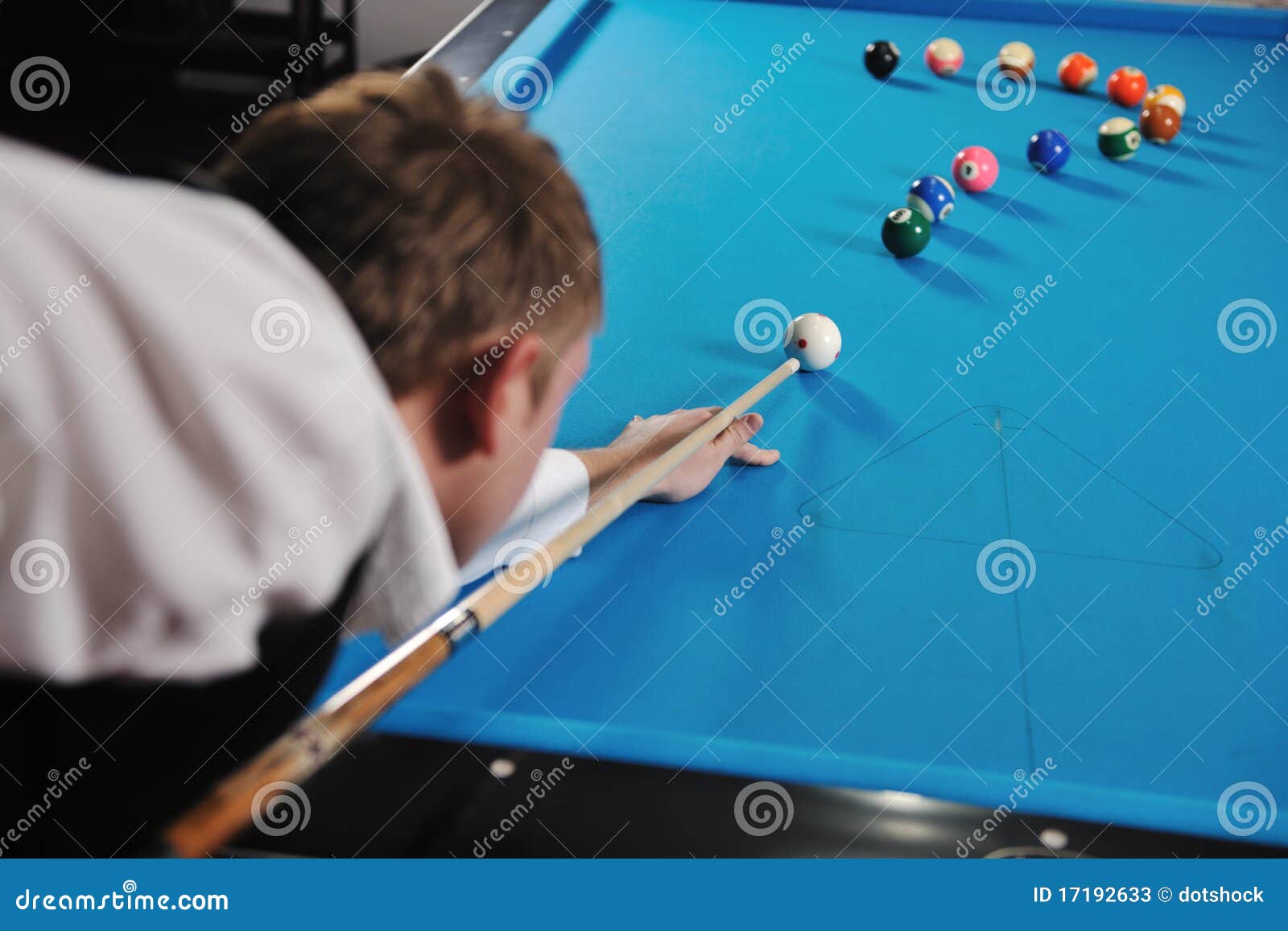 Young Man Play Pro Billiard Game Stock Image - Image of arrangement ...