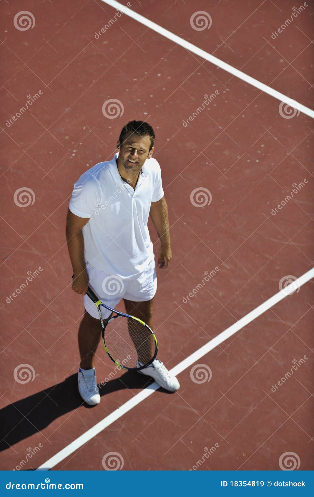 Young man play tennis stock image. Image of athletic - 18354819