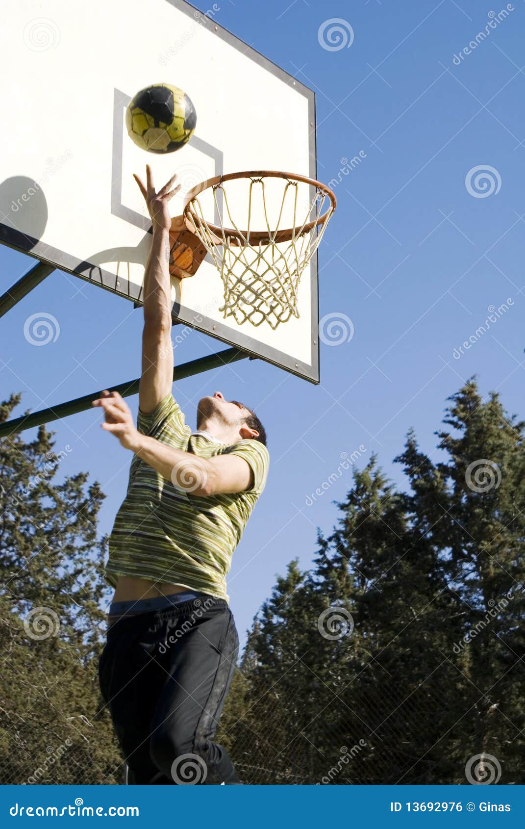 Young Man Playing Basketball Stock Photo - Image of youth, young: 13692976