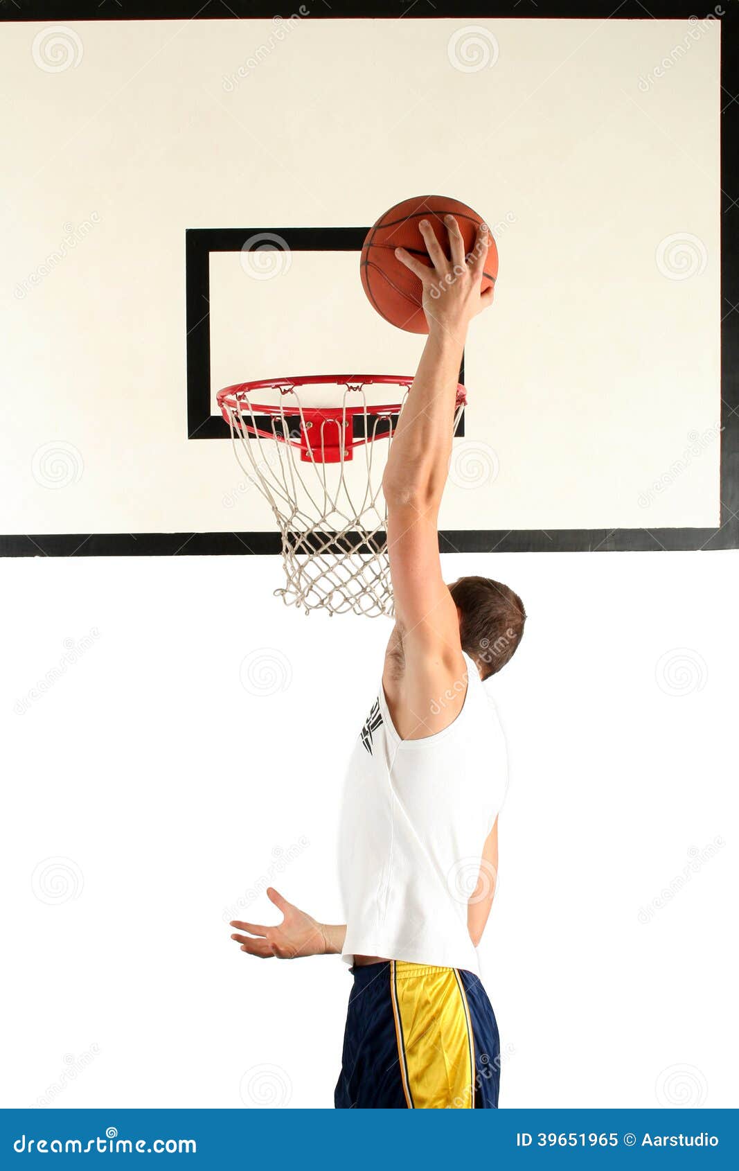 Young Man Playing Basketball Stock Image - Image of achieve, game: 39651965