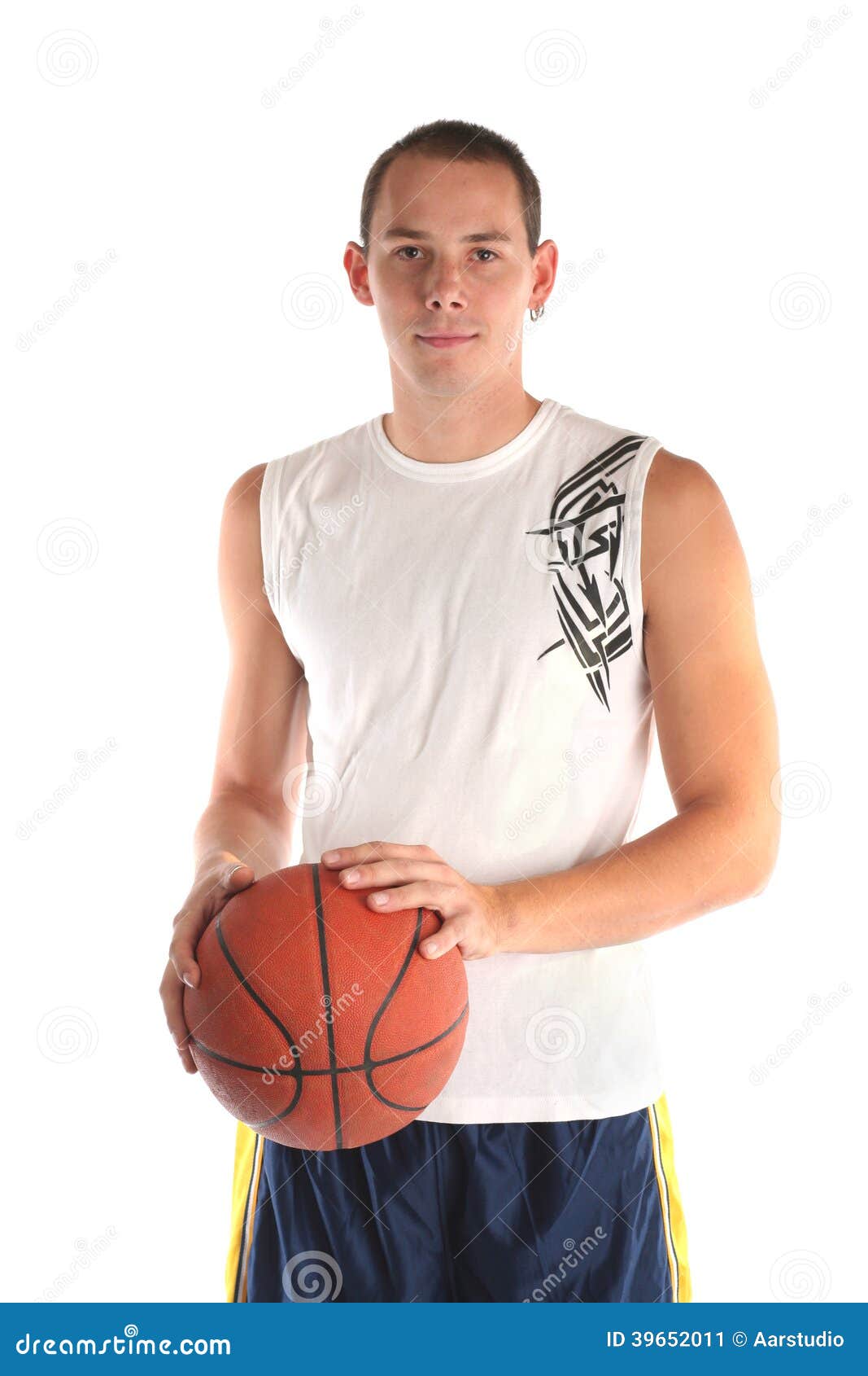 Young Man Playing Basketball Stock Image - Image of playing, jumping ...