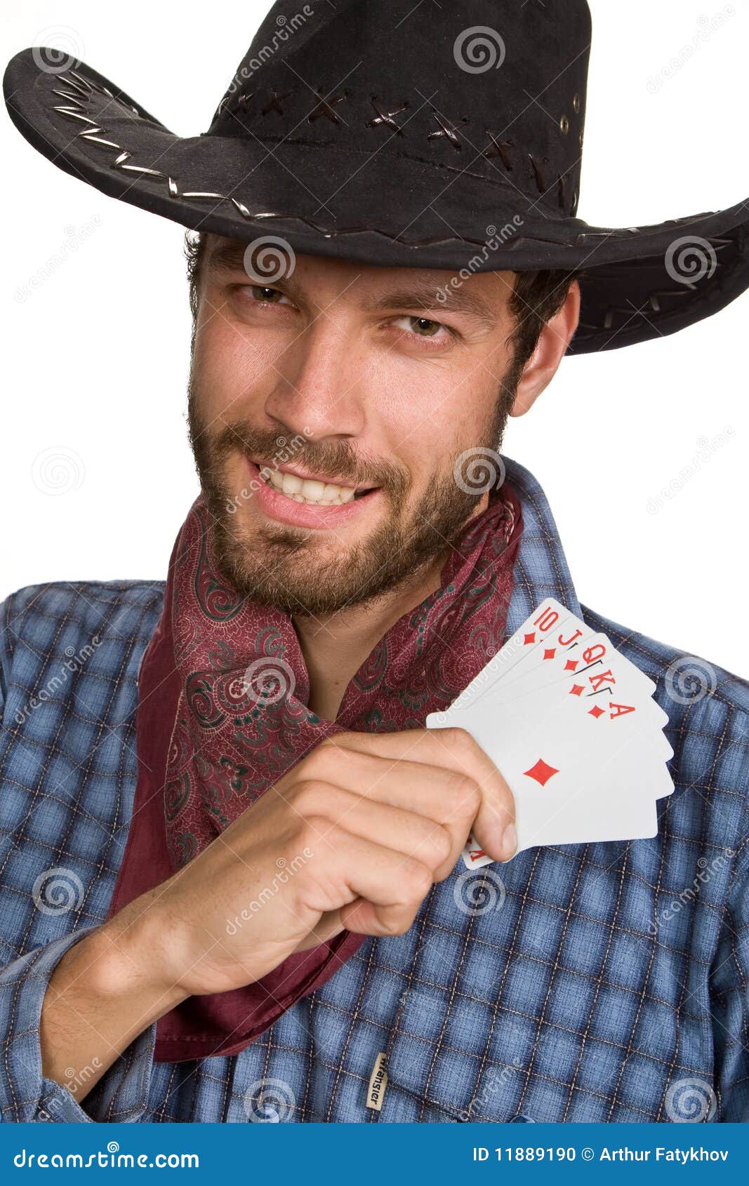 Young Man with Playing-cards. Stock Photo - Image of playful, diamonds ...