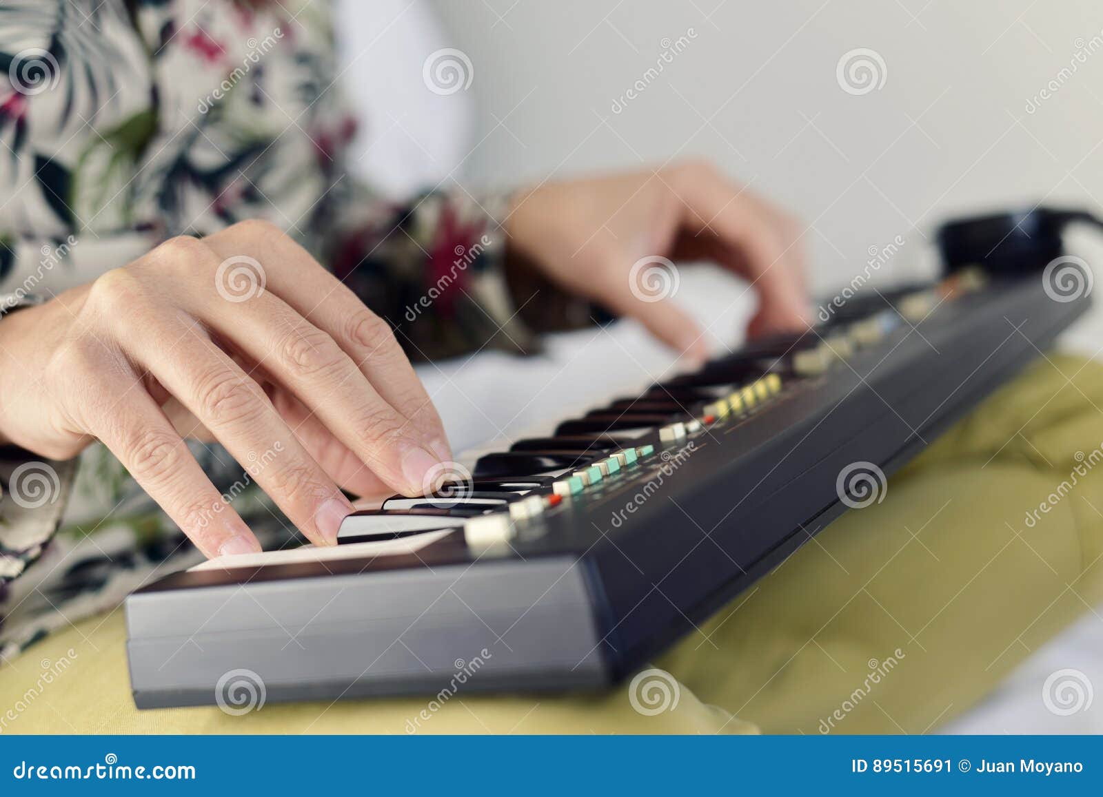 Young Man Playing an Electronic Keyboard Stock Image - Image of piano ...