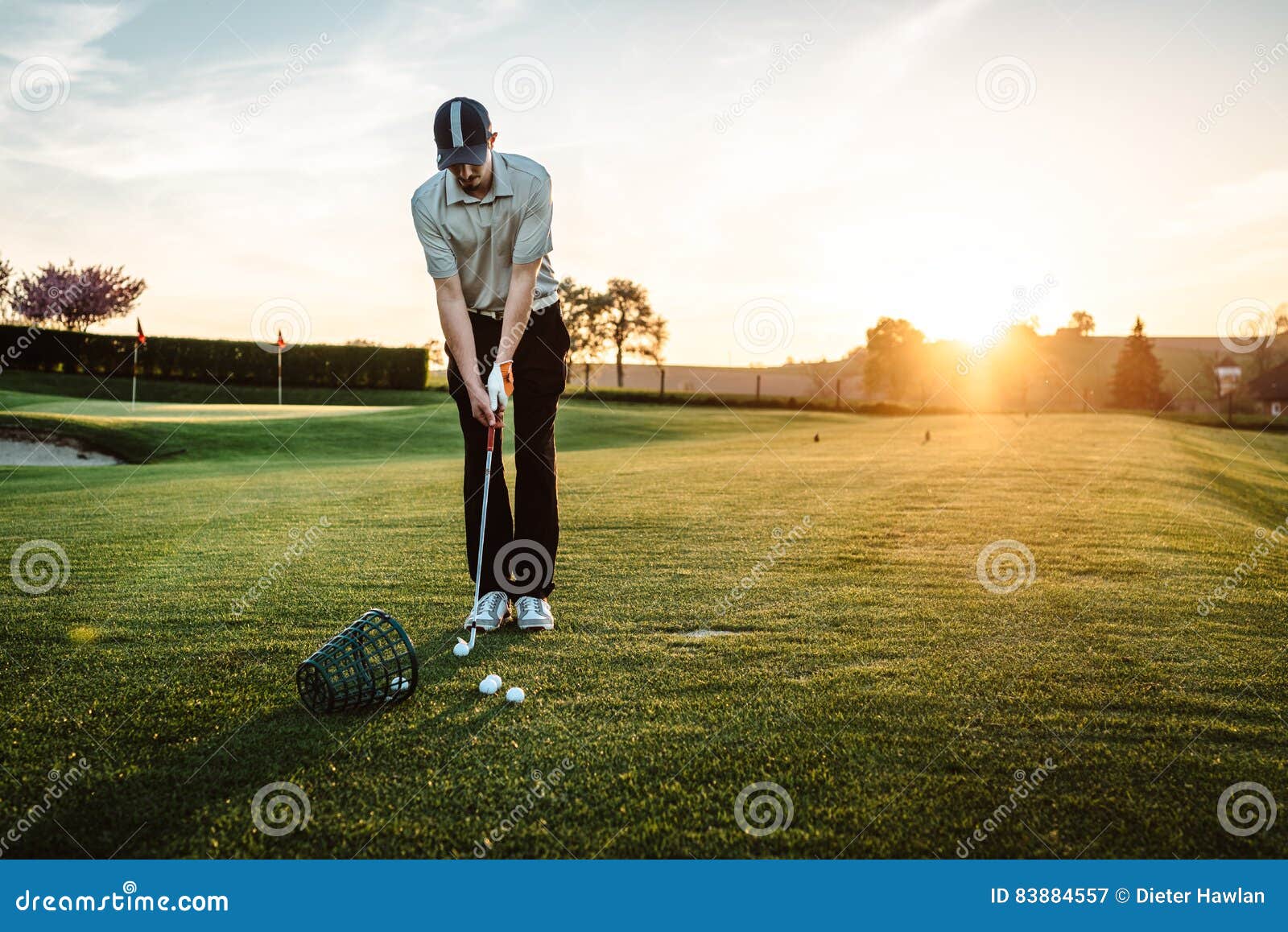 Young man playing golf stock image. Image of club, people - 83884557