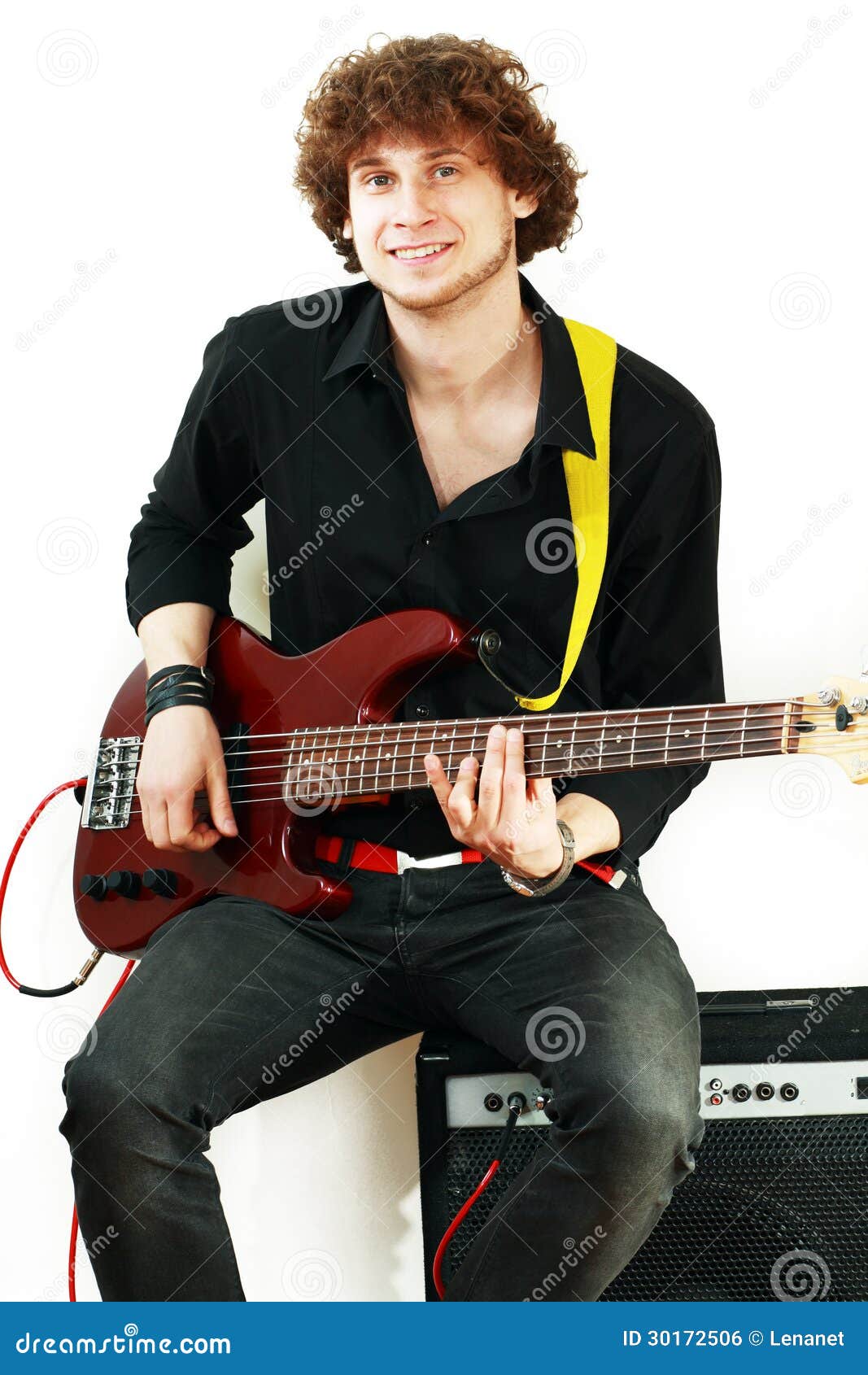 Young man playing guitar stock photo. Image of musician - 30172506