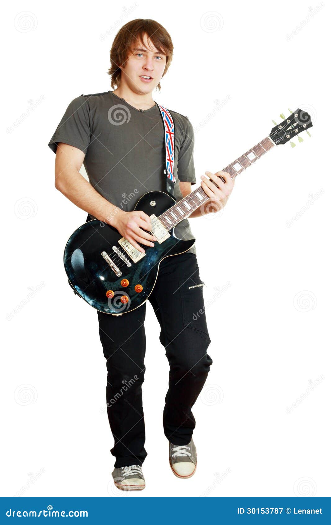 Young man playing guitar stock image. Image of musician - 30153787