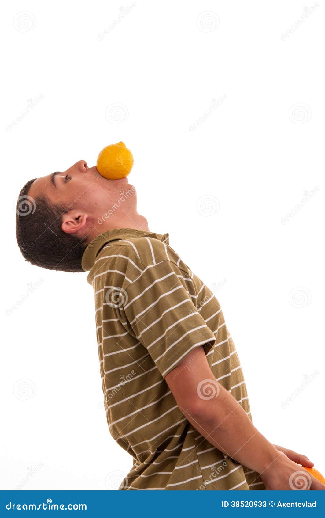 Young Man Playing with Lemon Stock Image - Image of male, food: 38520933