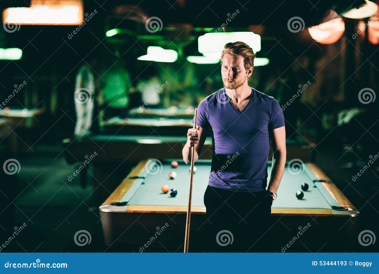Young man playing pool stock image. Image of person, playing - 53444193