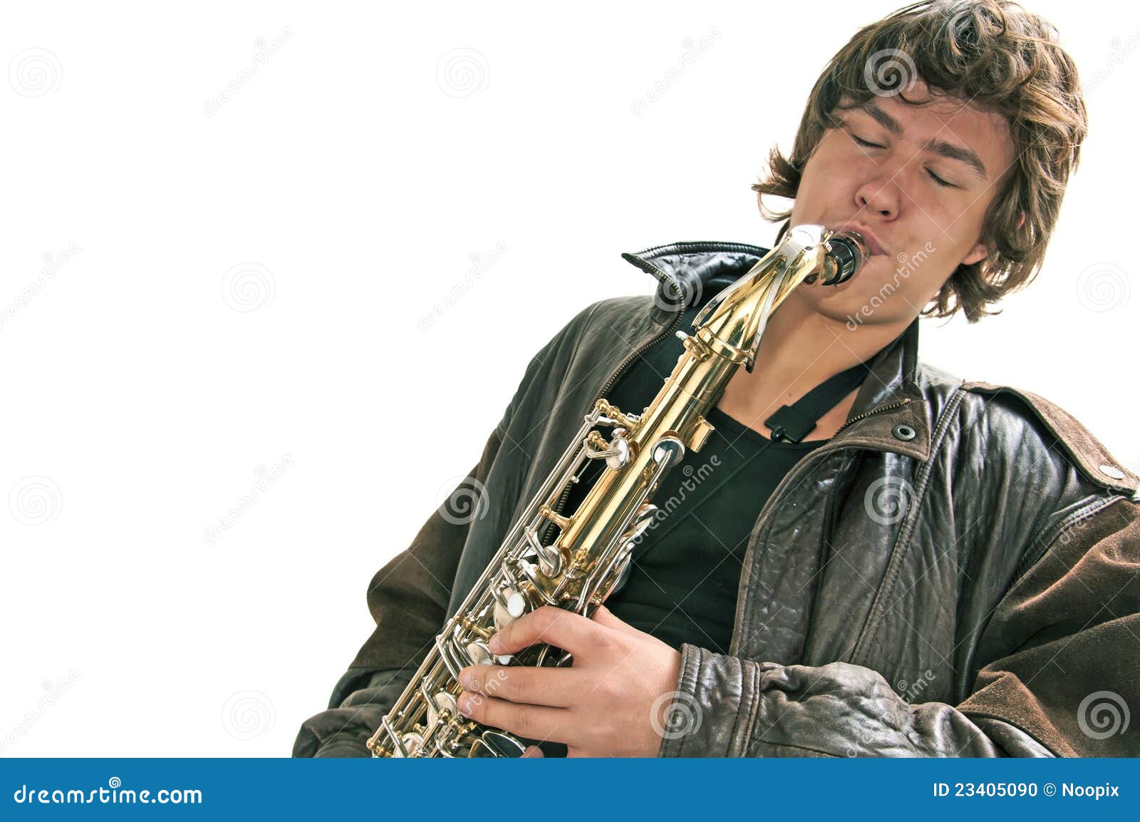 Young Man Playing a Saxaphone Stock Photo - Image of saxophonist ...