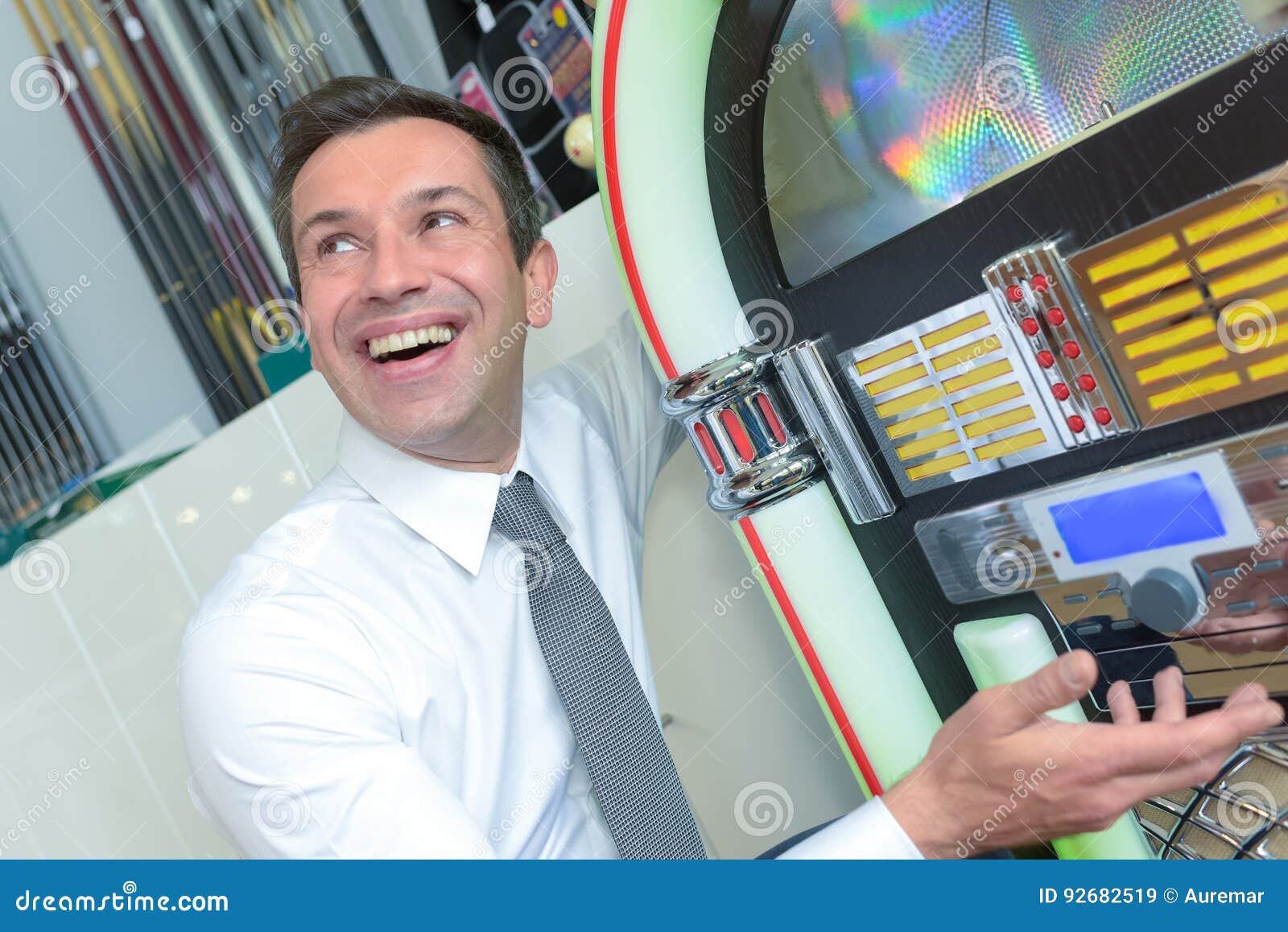 Young Man Playing Slot Machine Stock Image - Image of nightlife ...