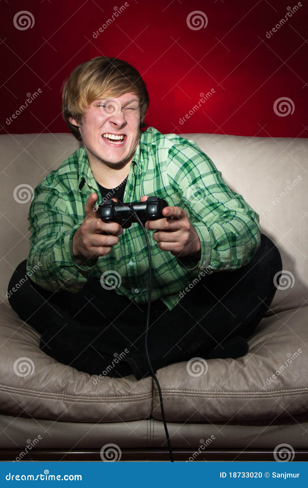 Young Man Playing Video Games Stock Photo - Image of effort ...