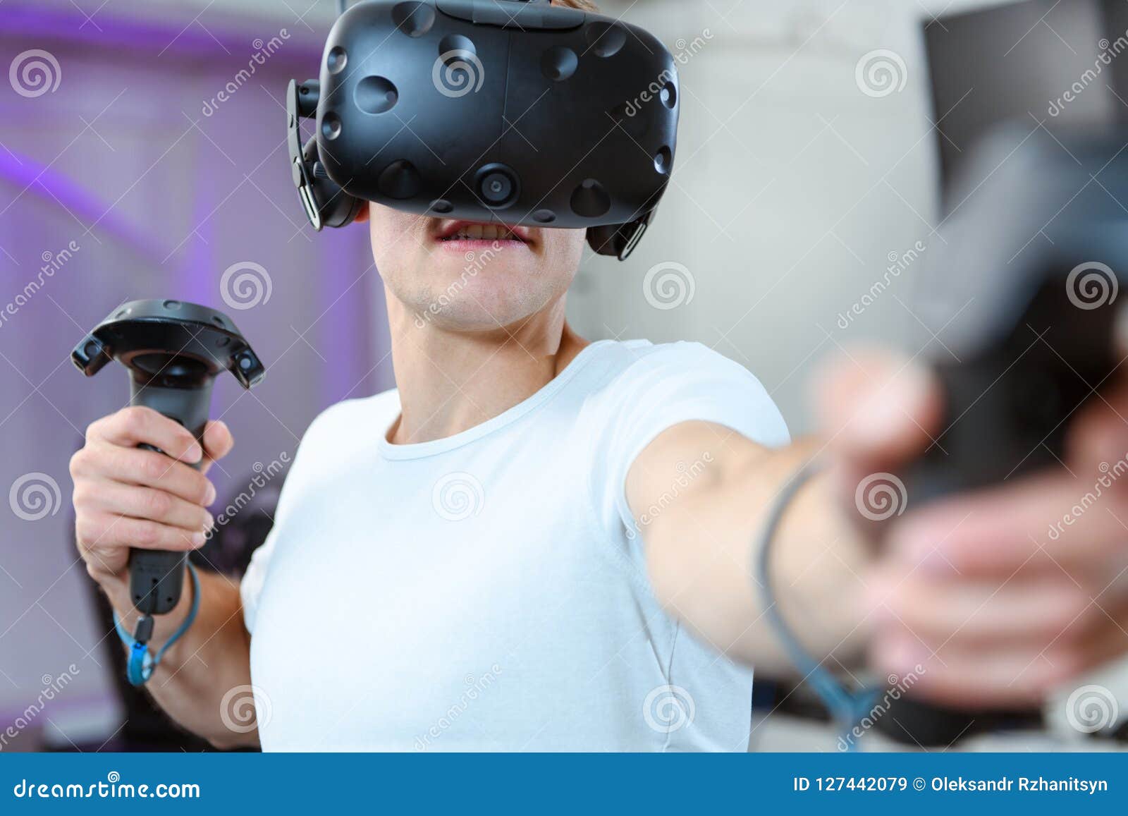 Young Man is Playing VR Games Stock Image - Image of expertise ...